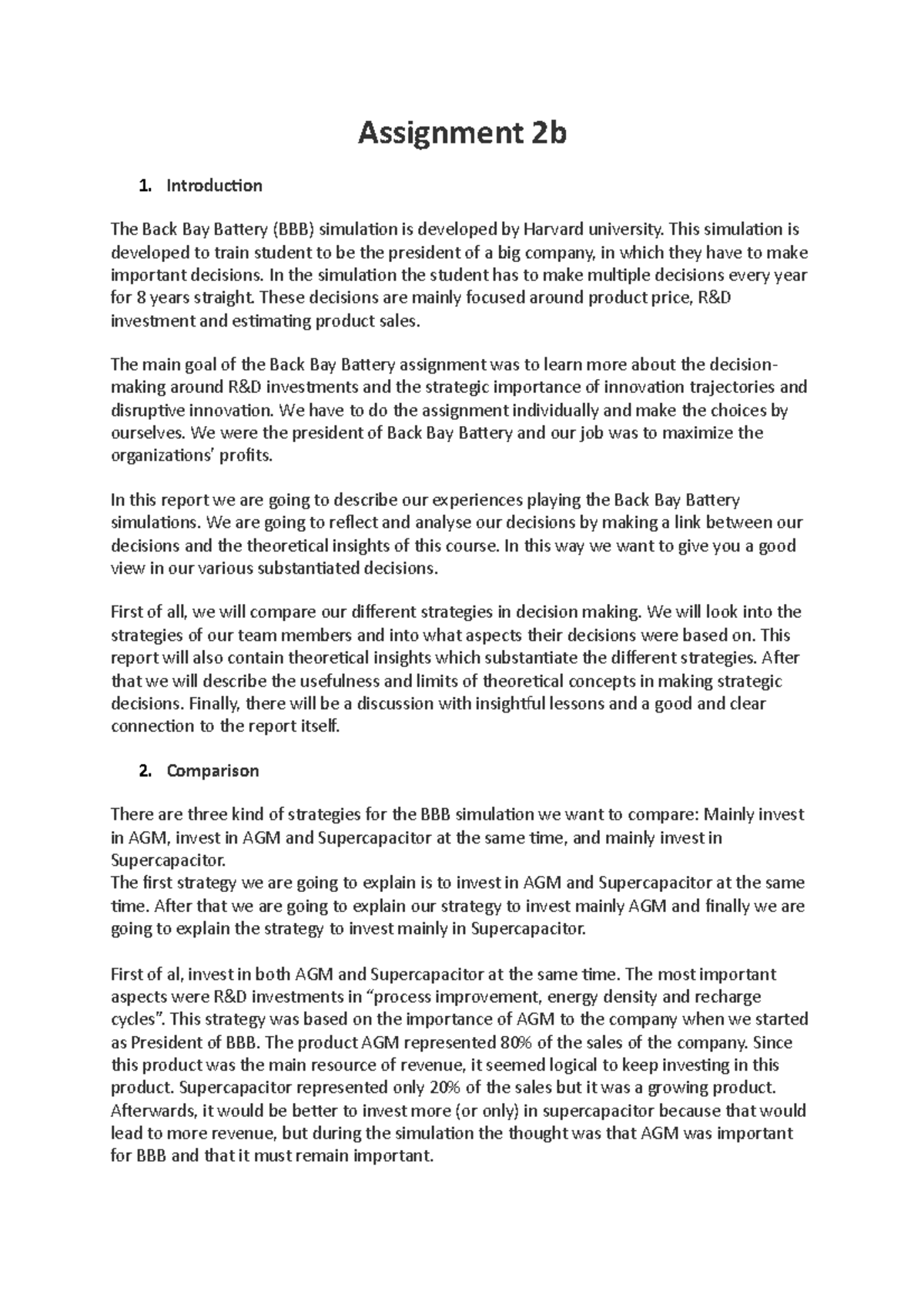 Back Bay Battery Simulation Assignment 2b Reflection and Strategies ...