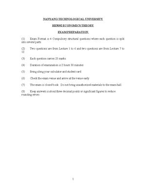 Guide to Tutorial 3 Question 1 - Guide to HE5092 Tutorial 3 Question 1 ...