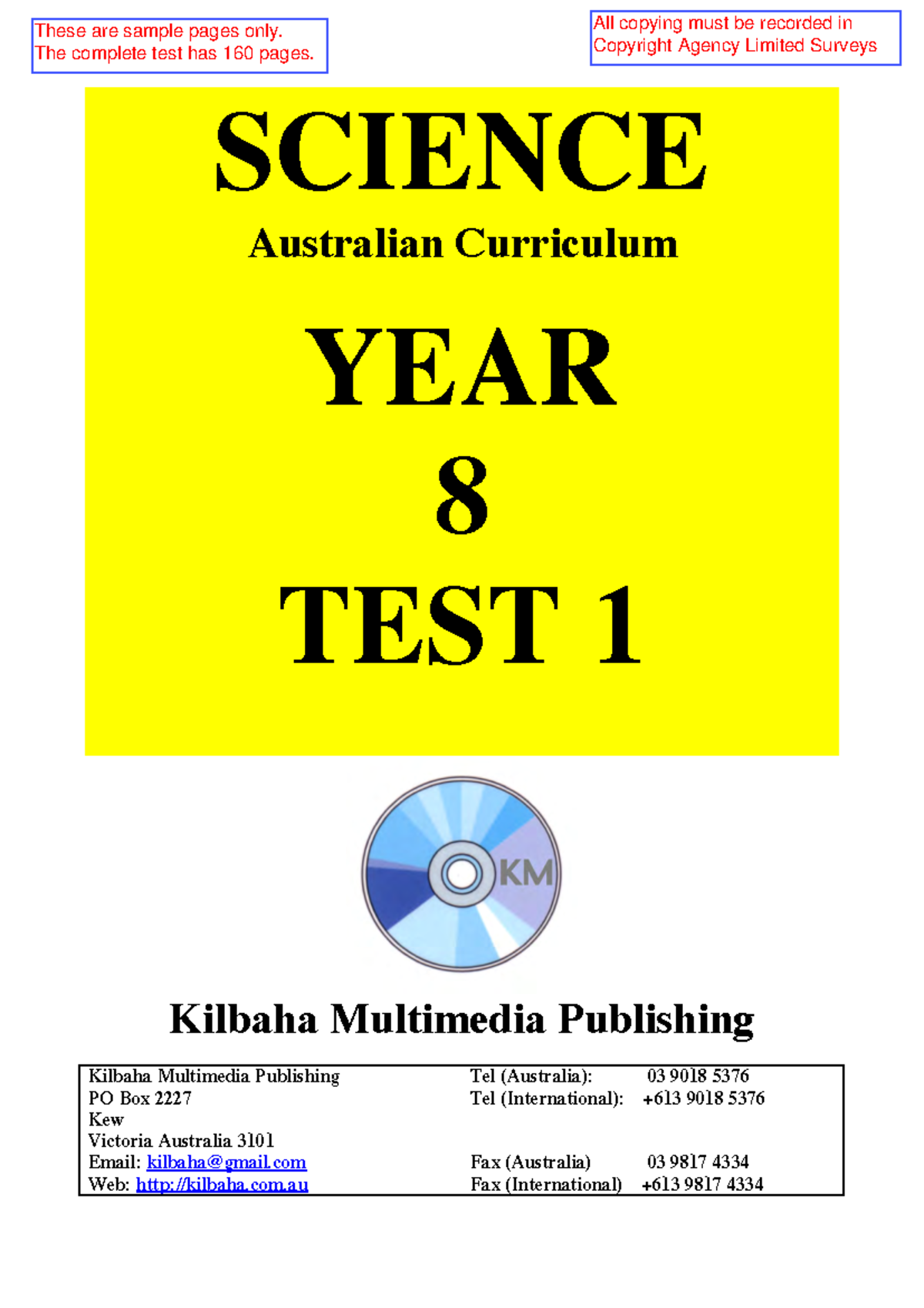 Year8 Science Sample - ewidh - SCIENCE Australian Curriculum YEAR 8 ...