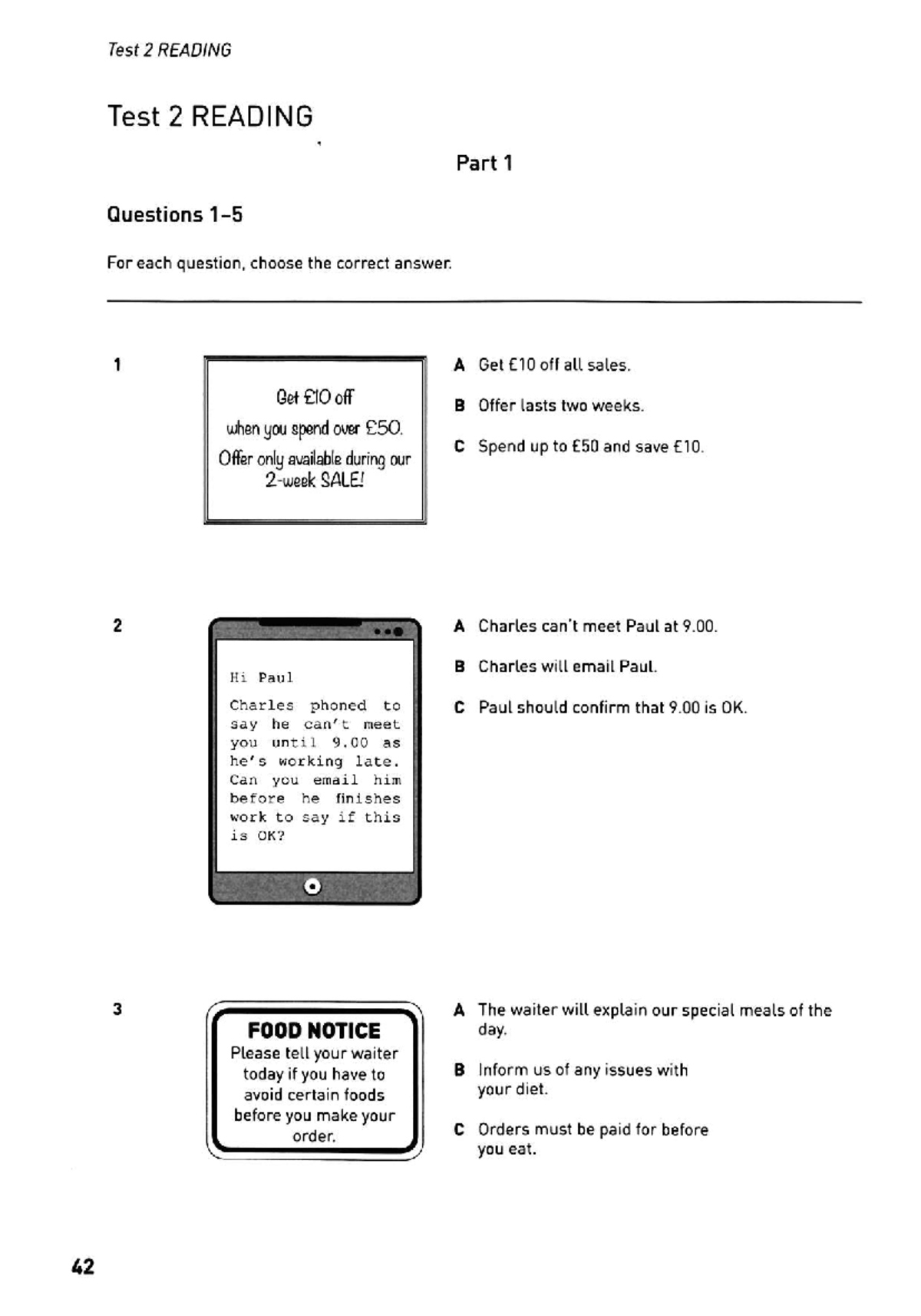 Test 2 READING Part 1-4 Questions and Answers - Studocu