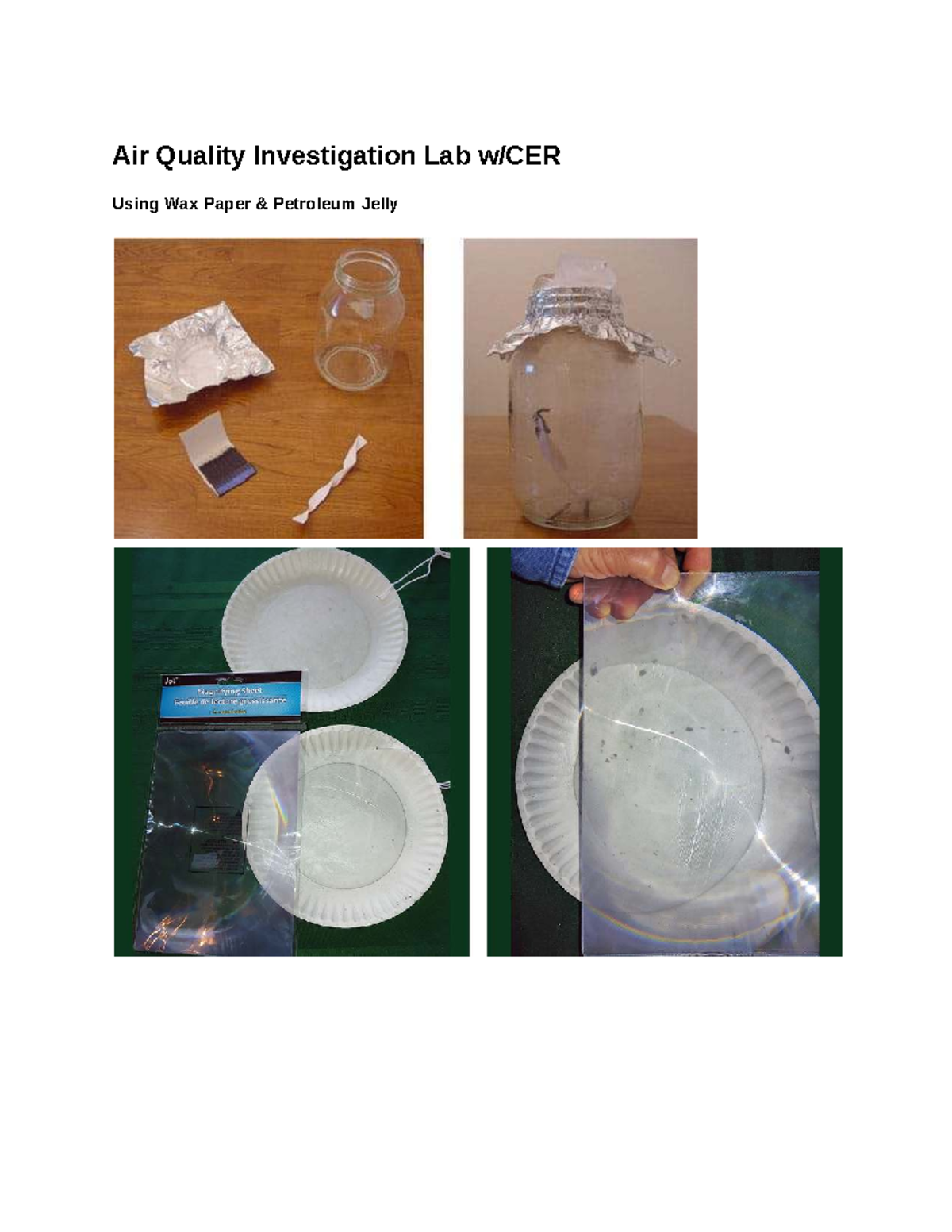 Air Quality Investigation Lab w/ CER - CB660871512 - Studocu