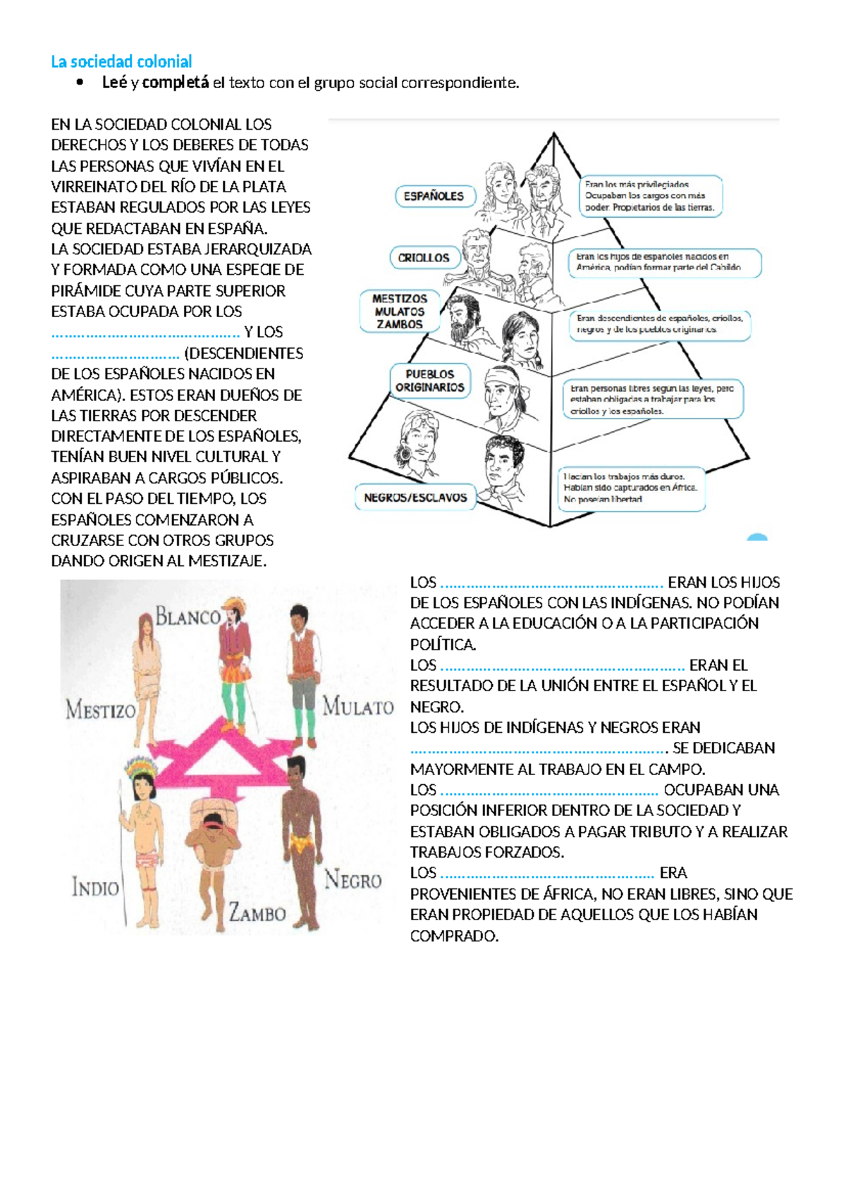 La sociedad colonial: Estructura y vida cotidiana en el Virreinato del ...