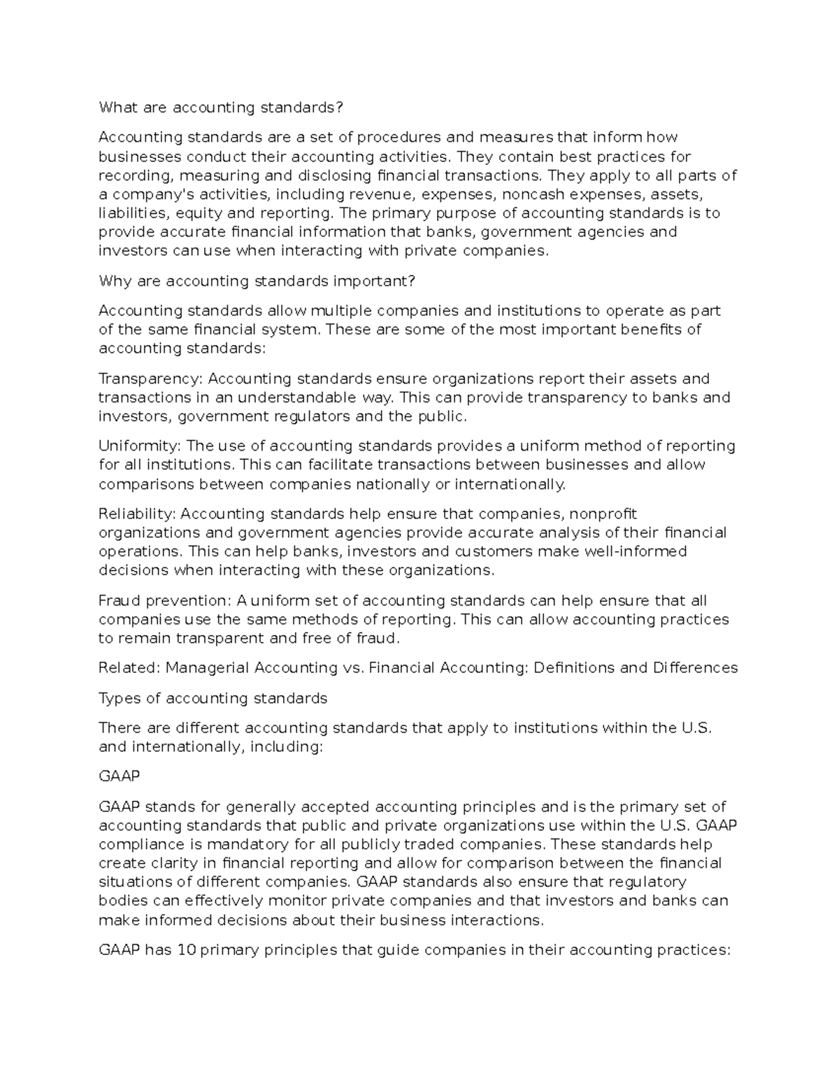 Understanding Accounting Standards: GAAP & IFRS Explained - Studocu