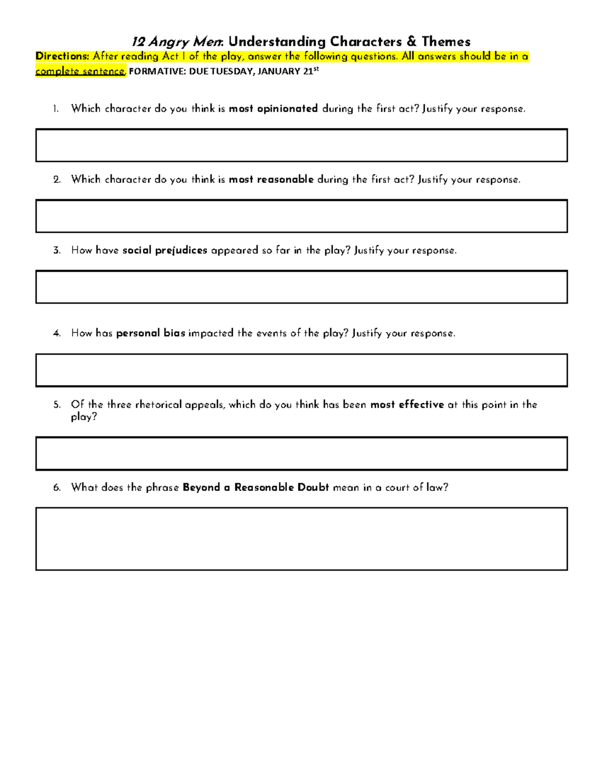 12 Angry Men Understanding Characters & Themes - 12 Angry Men ...