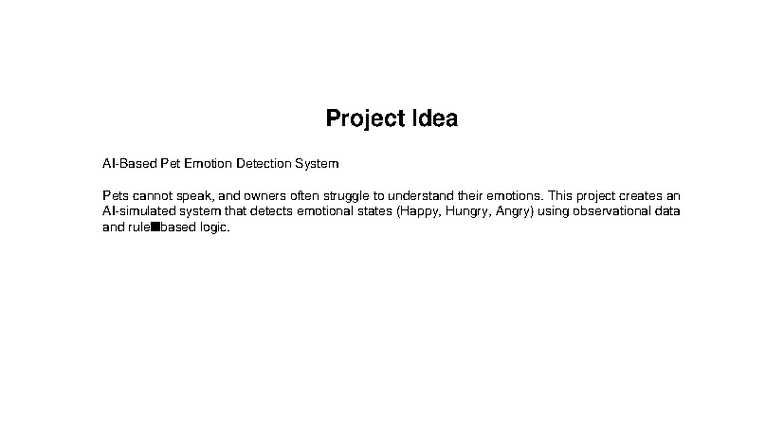 Pet Emotion Detection System Project (SDG 3) - Studocu