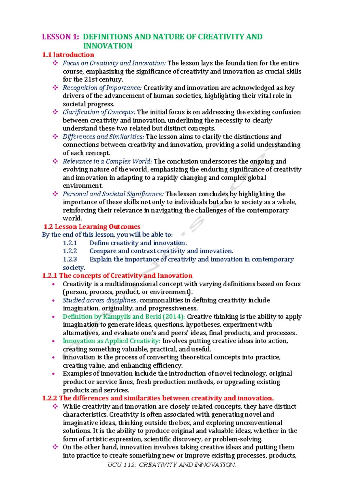 721411405 Grade 7 Creative Art Sports Notes - CREATIVE ARTS AND SPORTS ...