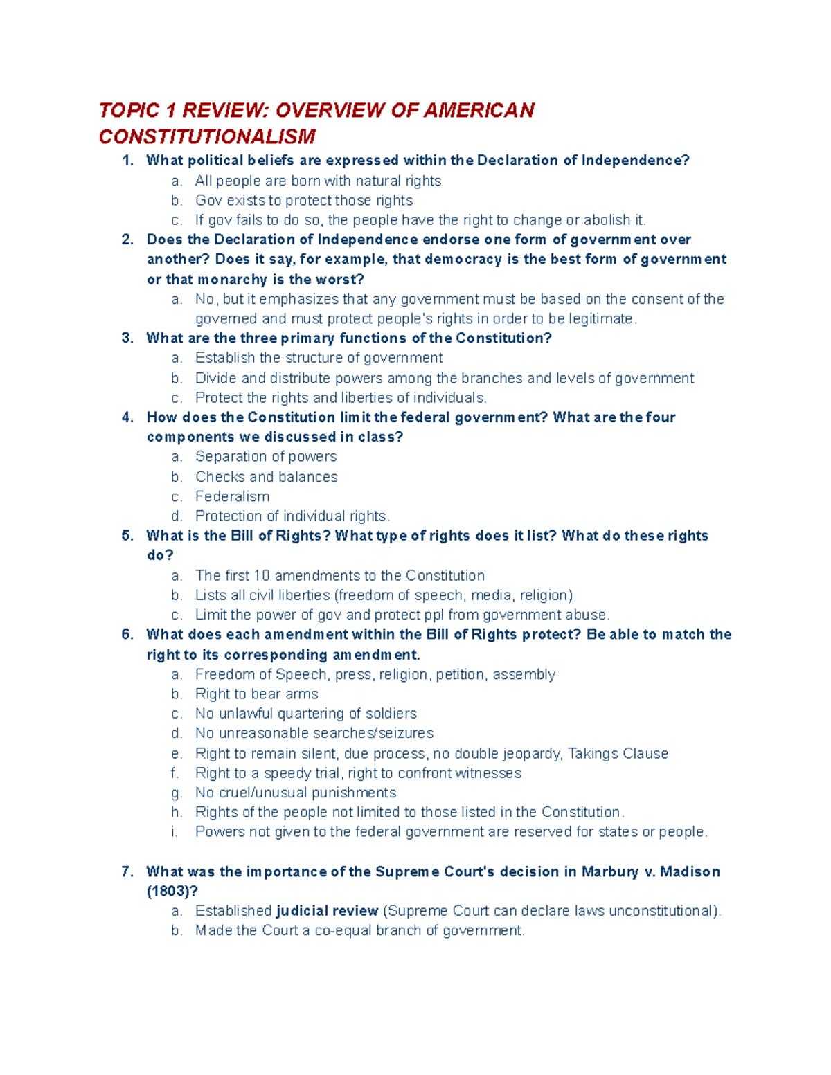 Civil Rights Review: Key Concepts & Supreme Court Cases (POL 101) - Studocu