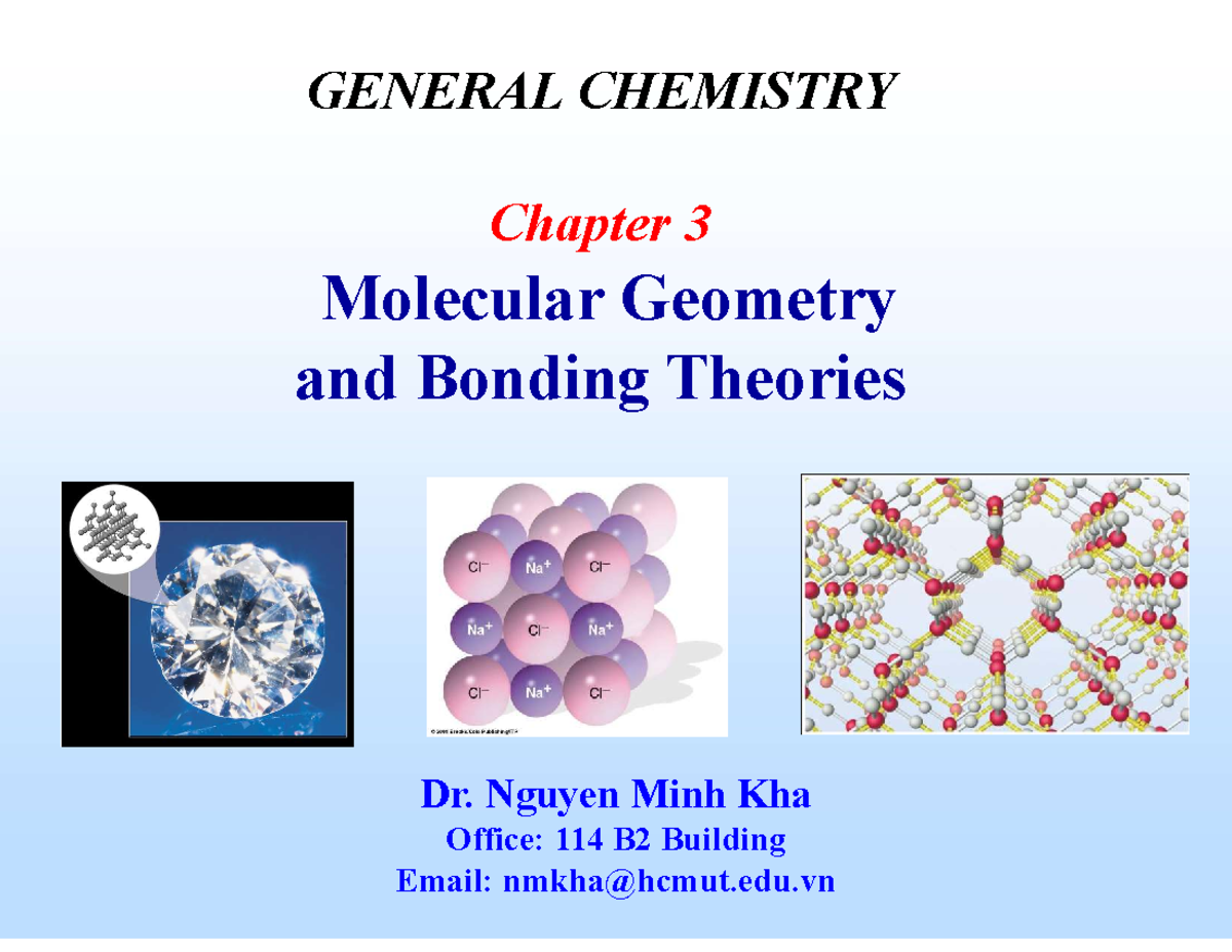 GENERAL CHEMISTRY CH3: Molecular Geometry & Bonding Theories - Studocu