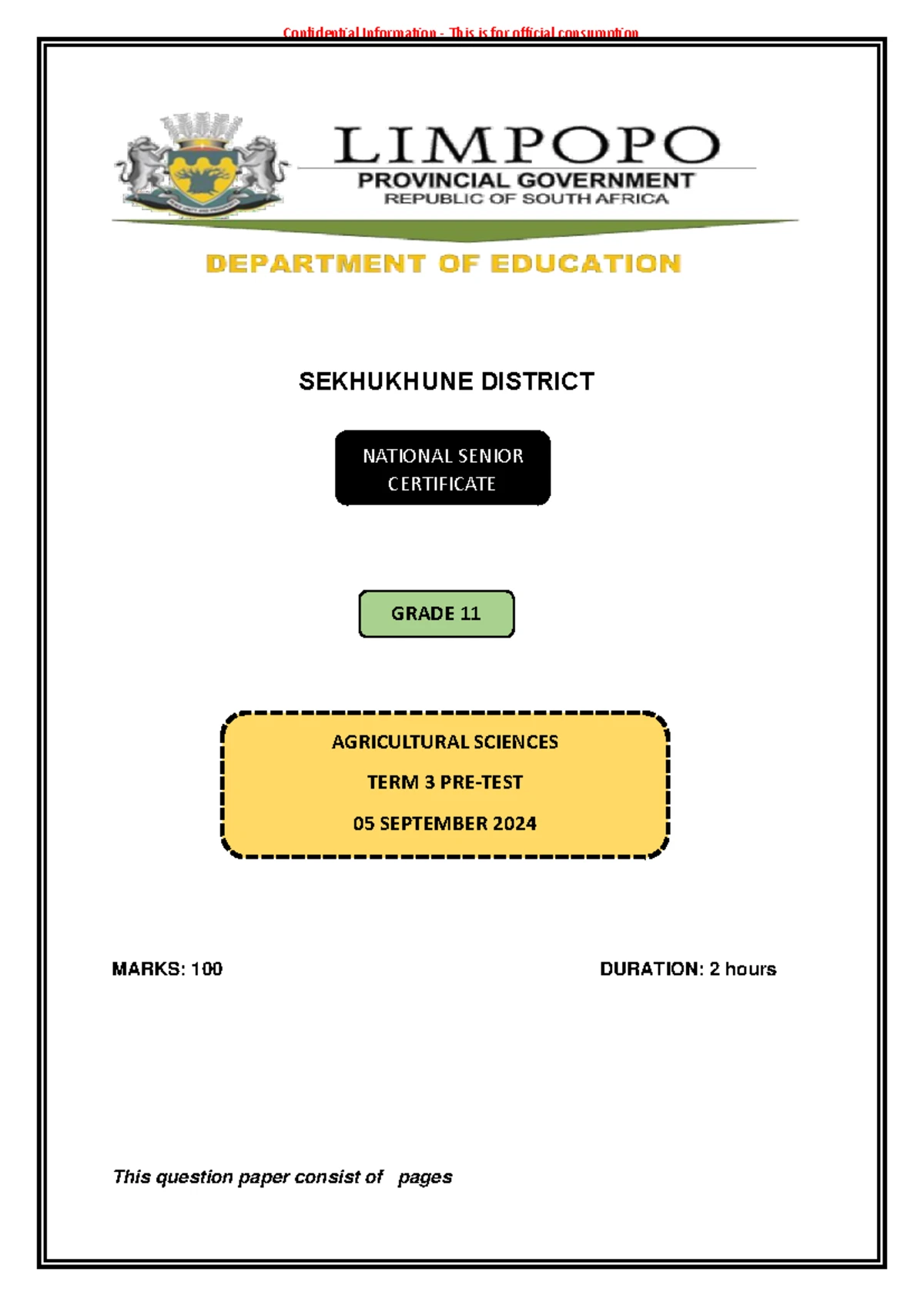 Grade 11 Agricultural Sciences: Chemistry Notes & Activities - Studocu