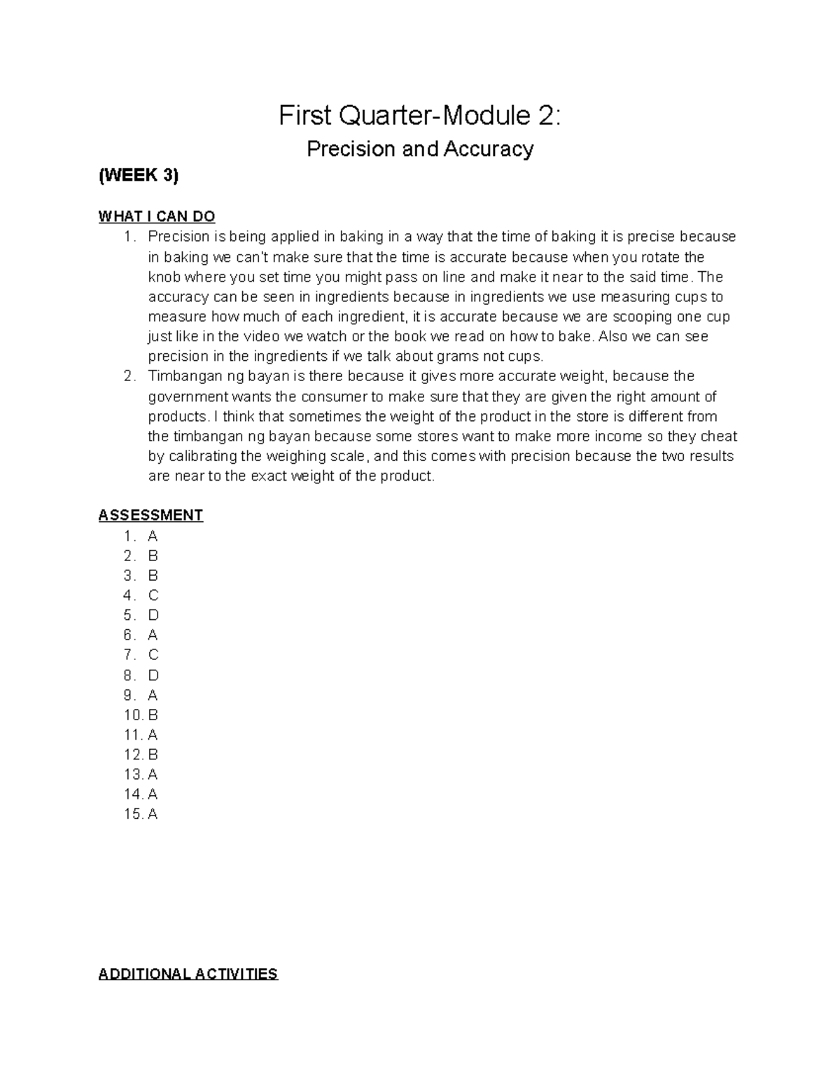 General Physics (PHYS101) Final Exam Notes: Precision vs. Accuracy ...