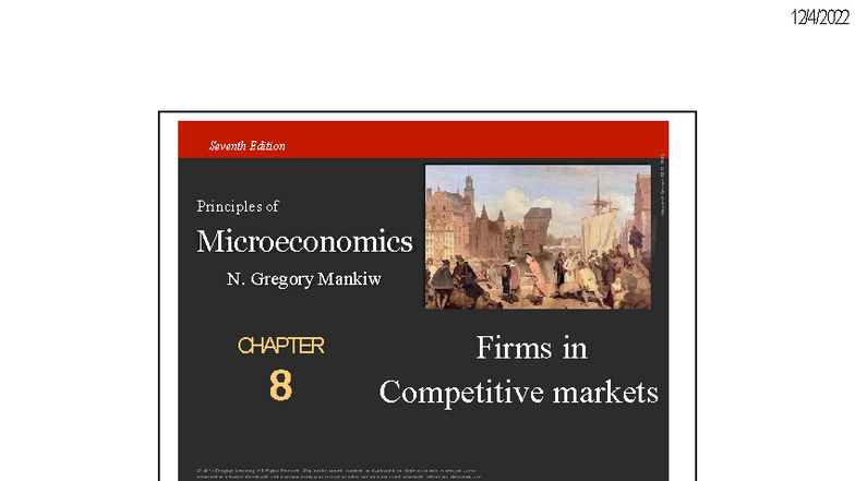 Microeconomics 101: Firms in Competitive Markets - Chapter 8 Lecture ...