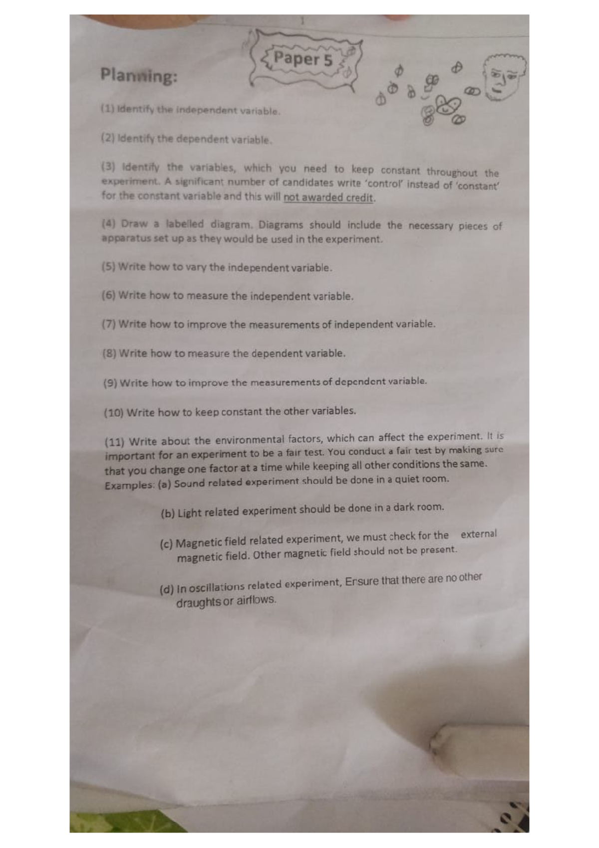 Phys P5 - Experiment Planning and Safety Precautions Guide - Studocu