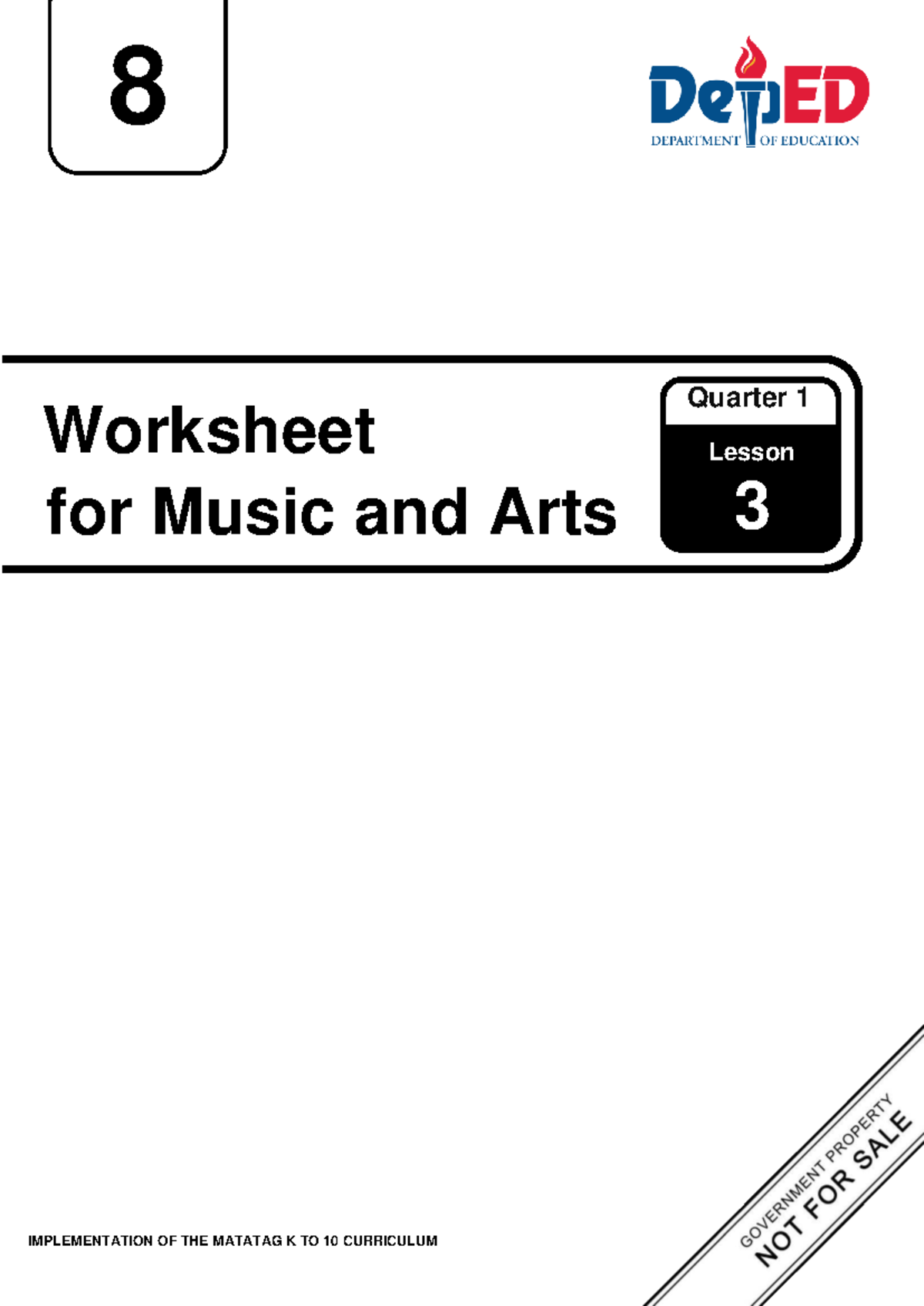 Q1 WS Music and Arts 8: Lesson 3 - Evaluating Creative Works - Studocu
