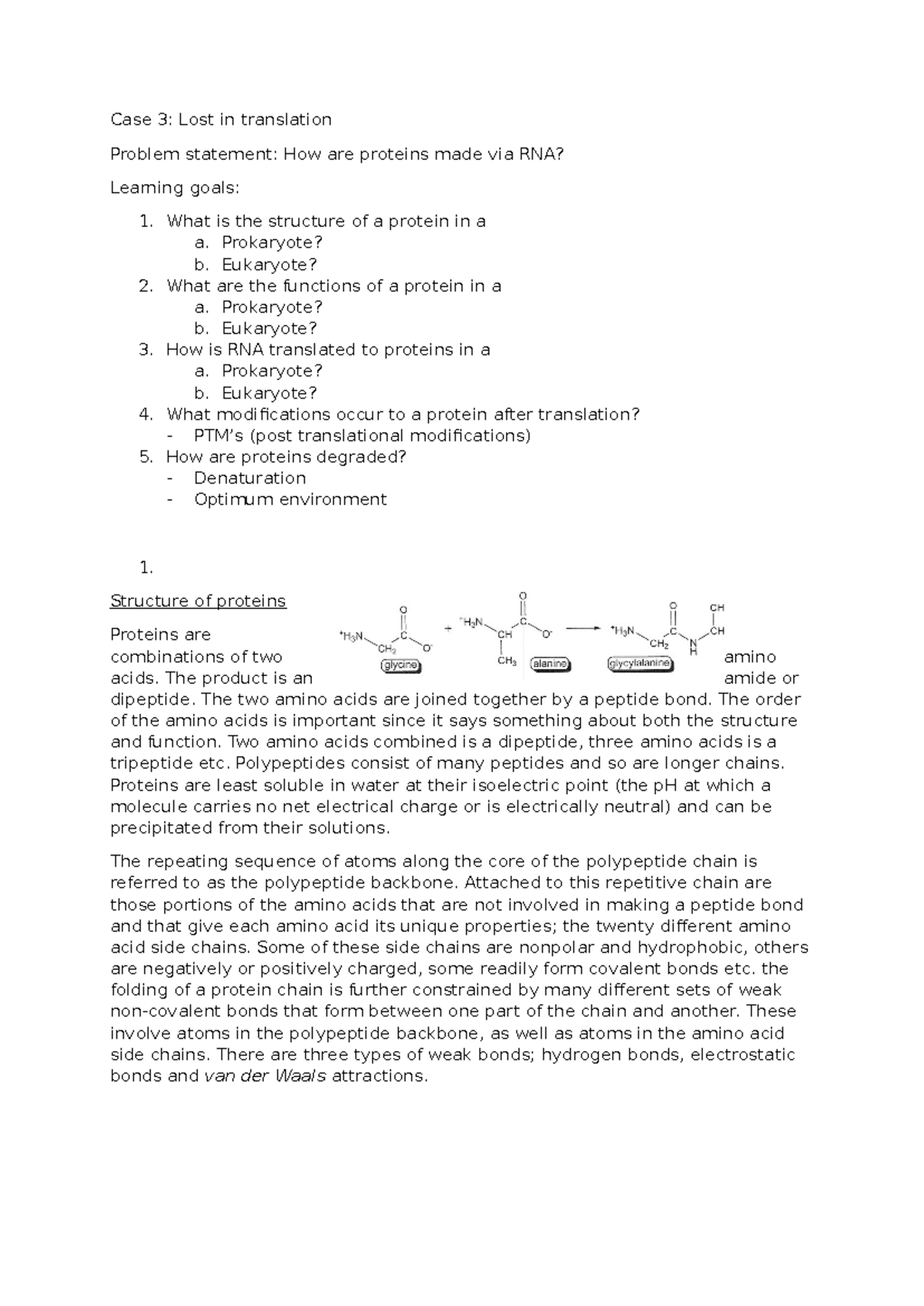Case Study: Protein Structure and Function in Prokaryotes & Eukaryotes ...
