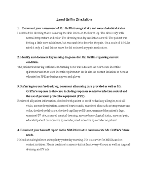 Edith Jacobson - VSIM - Edith Jacobson Simulation 1. Document your ...