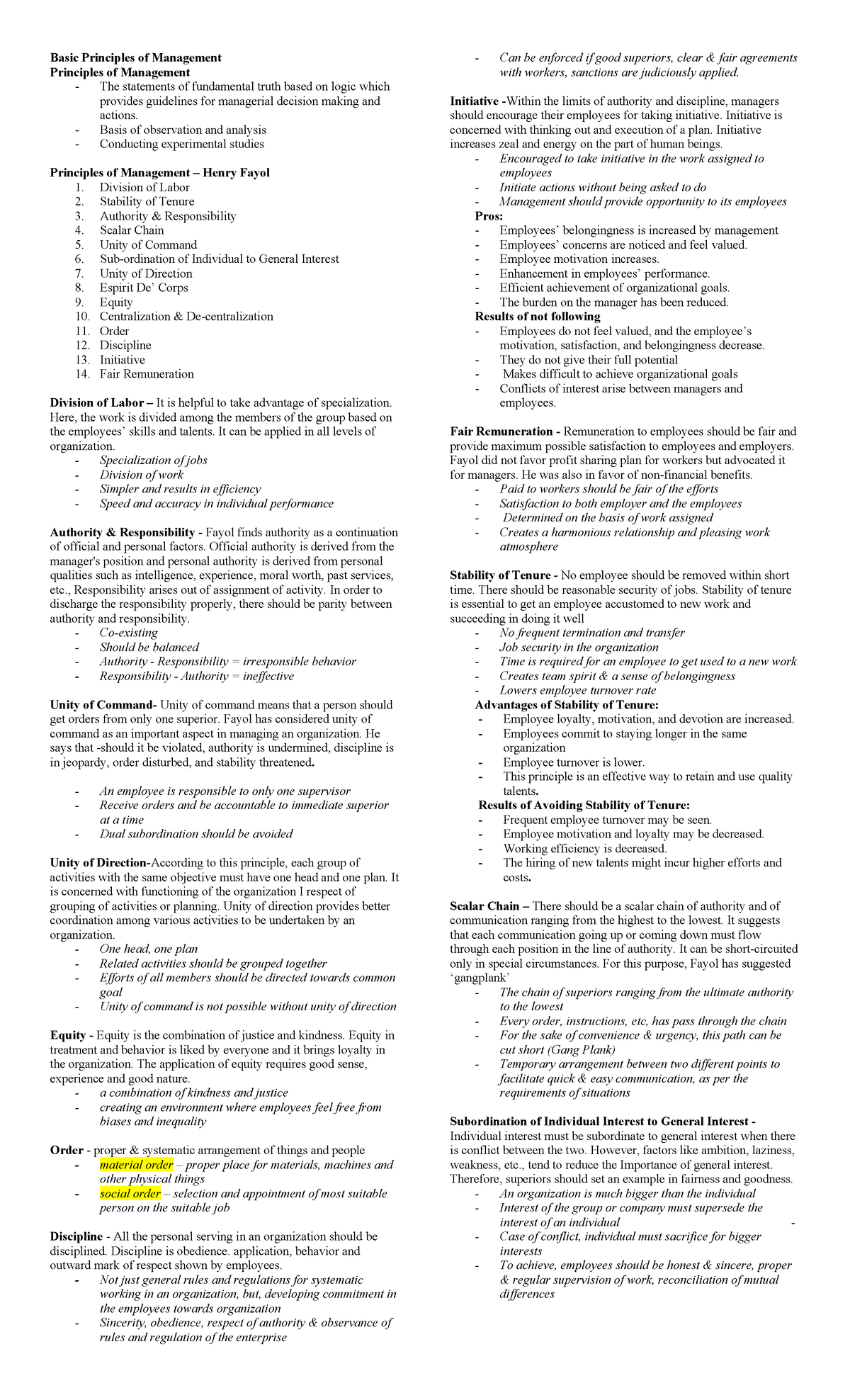 Management Science (Man Sci) Midterm Reviewer: Key Principles Explained ...