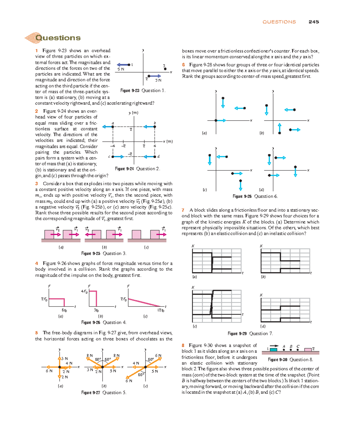 Fundamentals of Physics - Center of Mass & Linear Momentum Problems ...