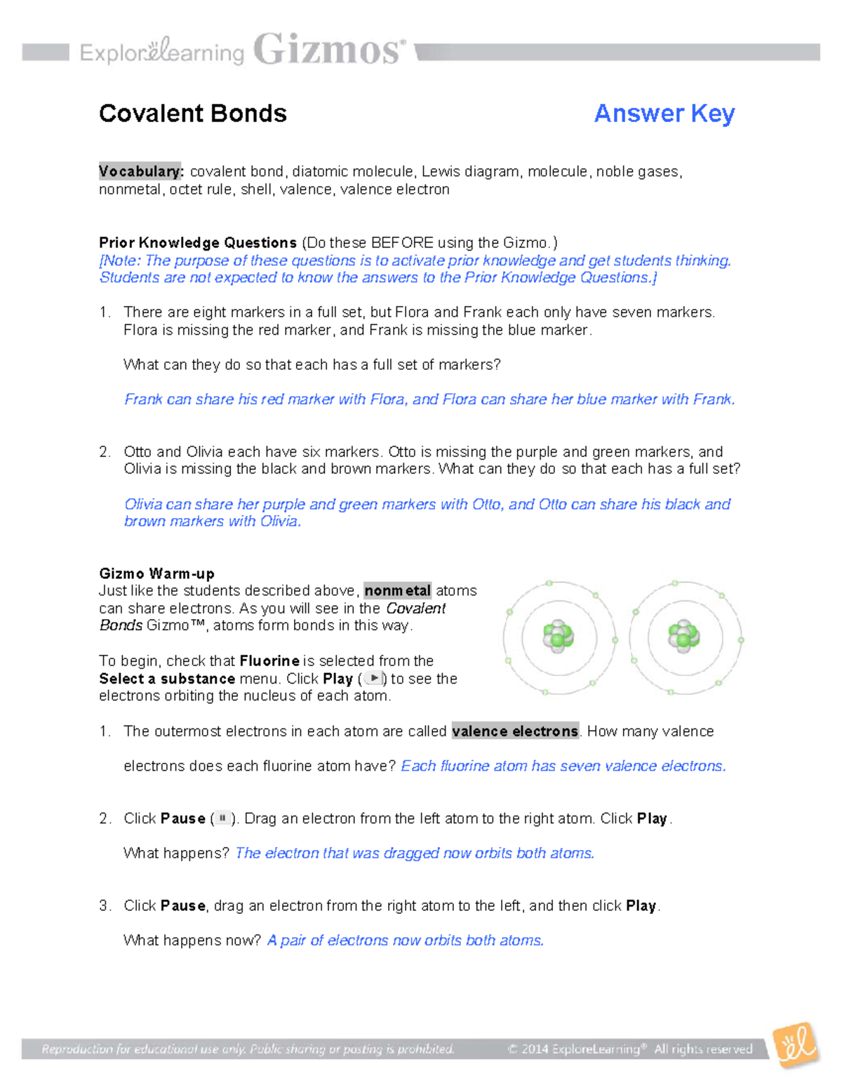 437054622-Covalent Bonds Answer Key and Activity Guide - Studocu