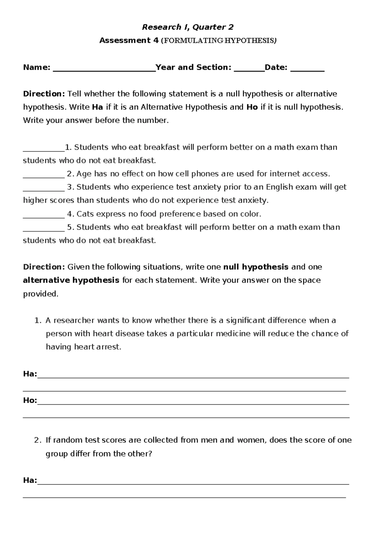 Module 4 Assessment: Classifying Food Types in Research I - Studocu