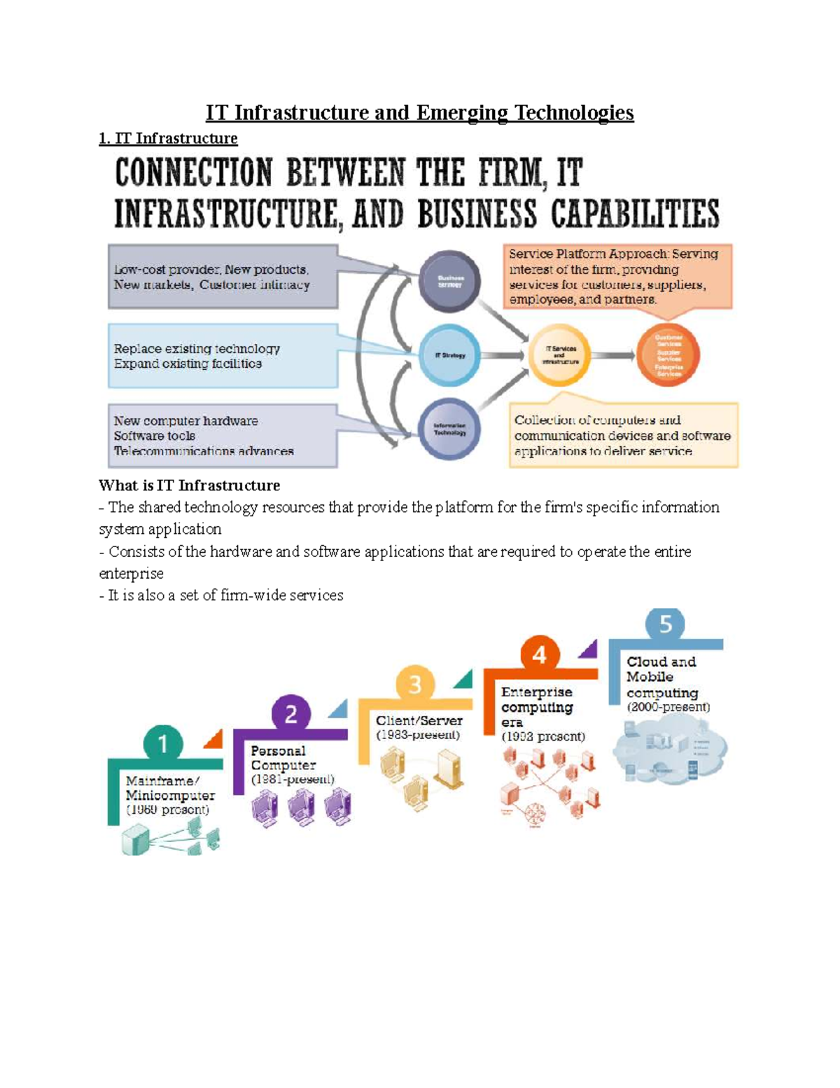 IT Infrastructure and Emerging Technologies: Chapter 5 Overview - Studocu