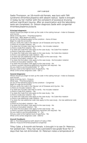 Quiz 7 - Questions / Answers - Kenya (previous scenario) didn’t want to ...