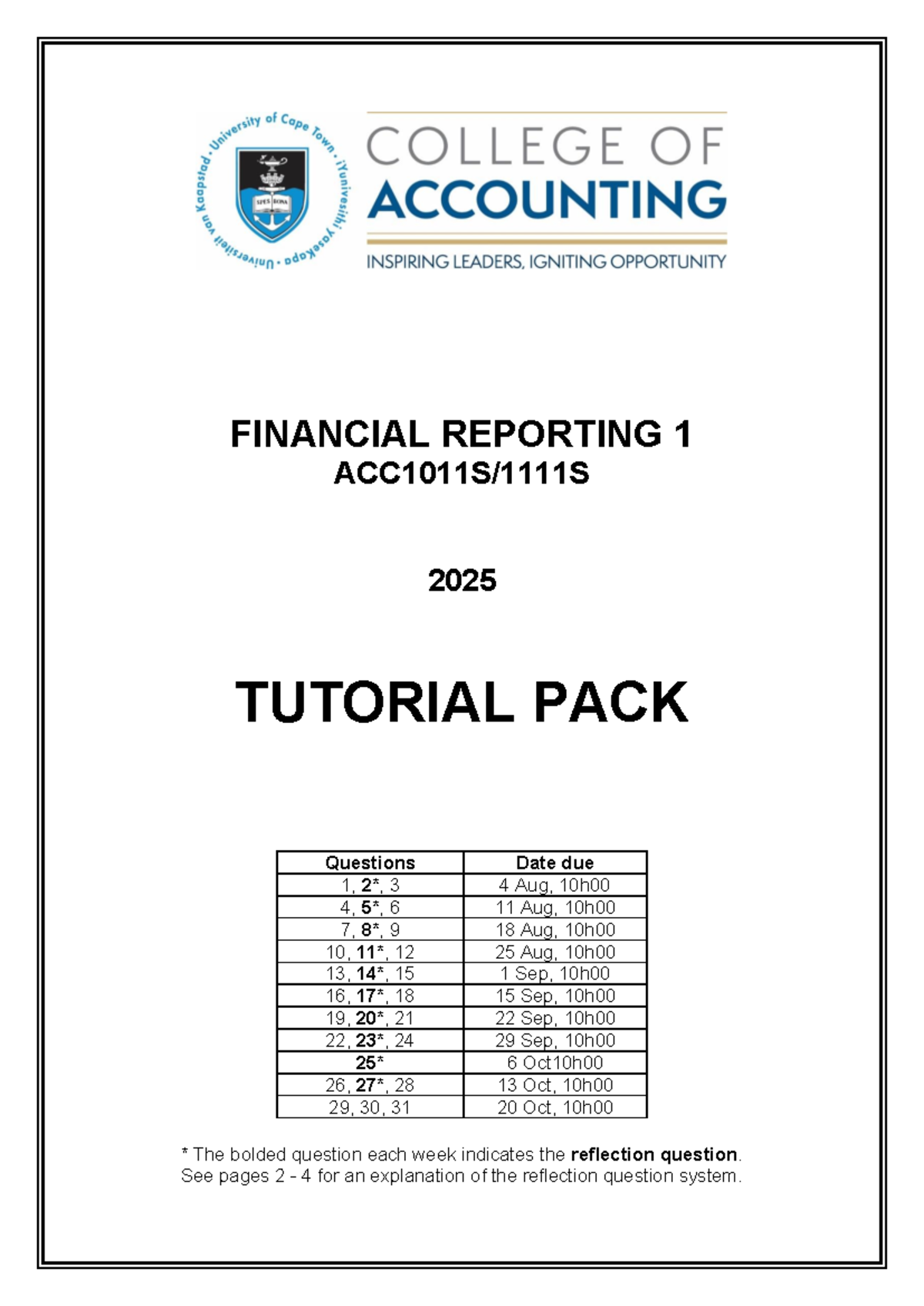 FR1-25 Financial Reporting 1 Tutorial Pack: Key Questions & Guidance ...