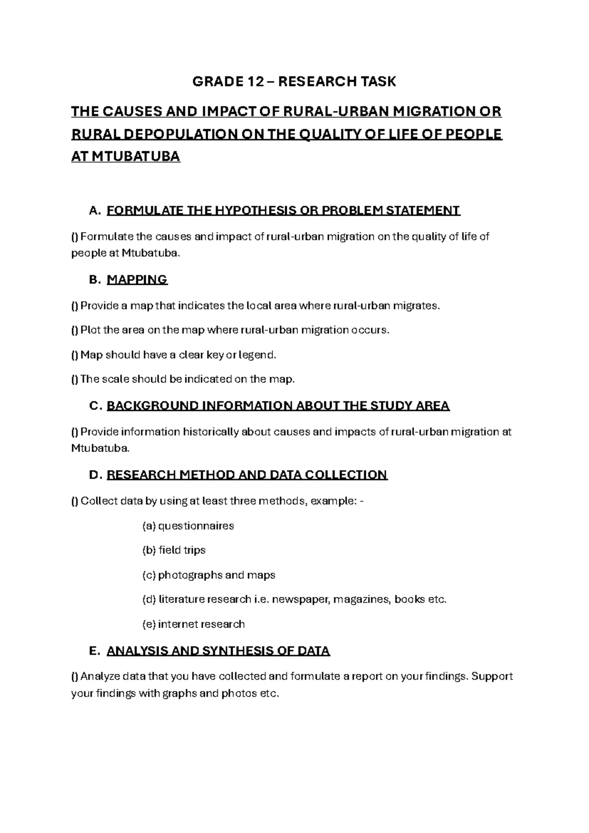 Geography Grade 12 ATP 2025: Climate, Weather, and Settlement Patterns ...