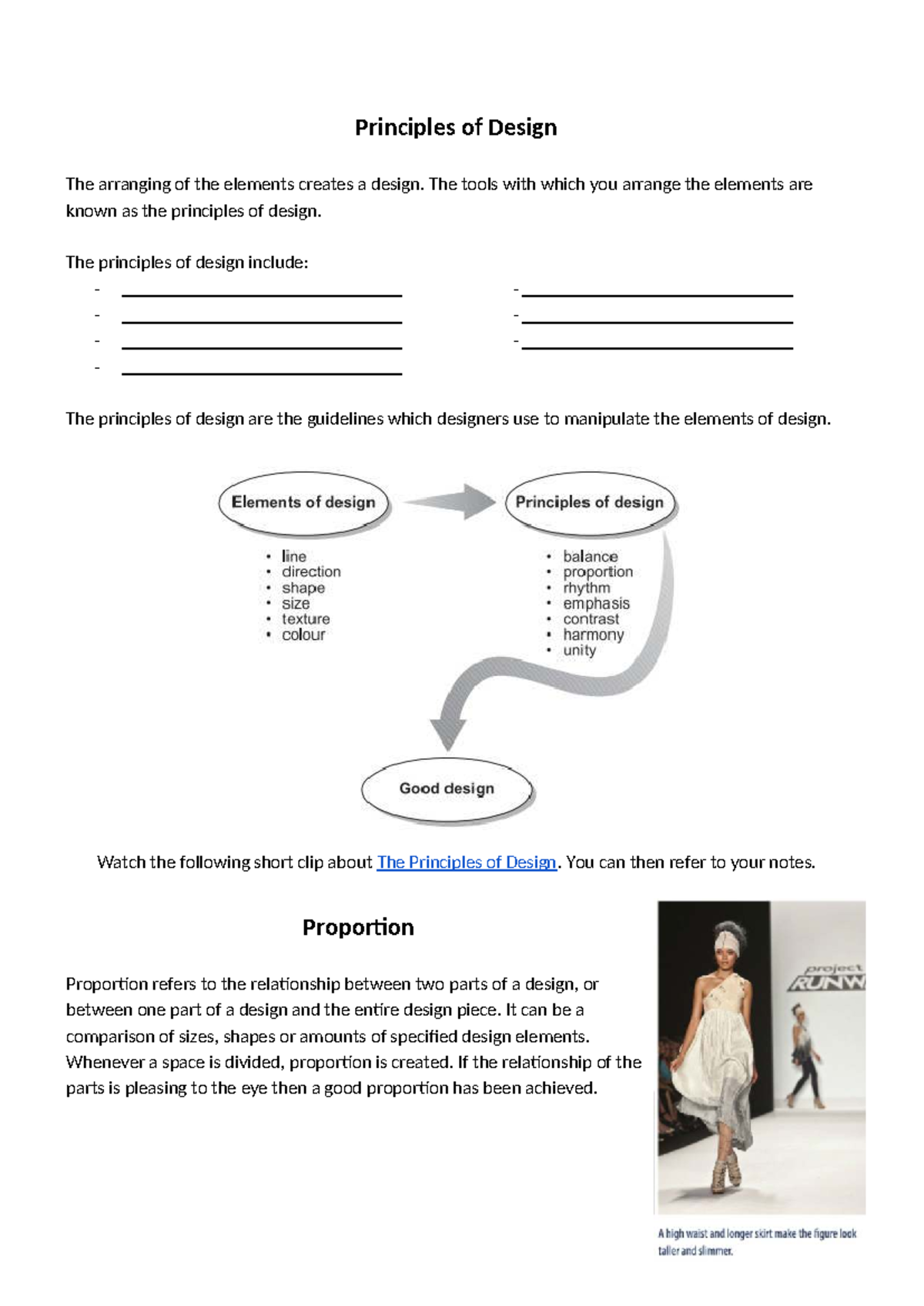 4. Principles of Design: Understanding Key Concepts in Fashion - Studocu