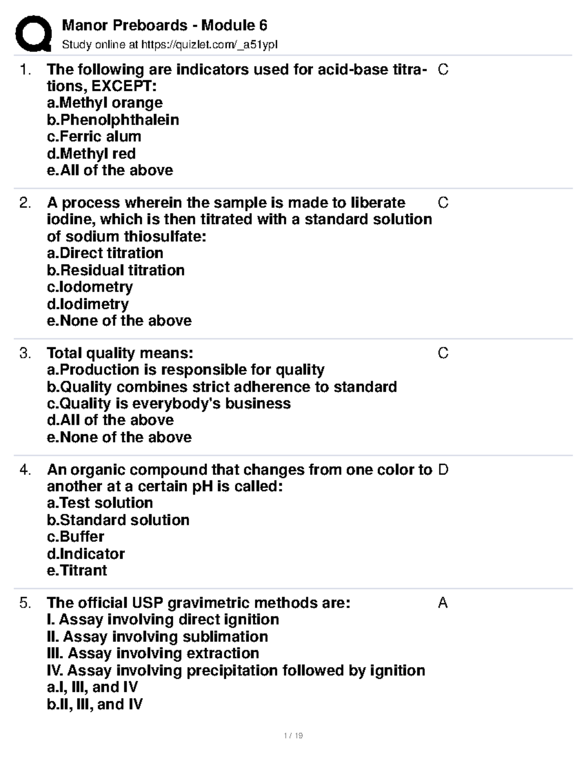 Manor Preboards Module 6 Study Guide: Key Concepts and Questions - Studocu