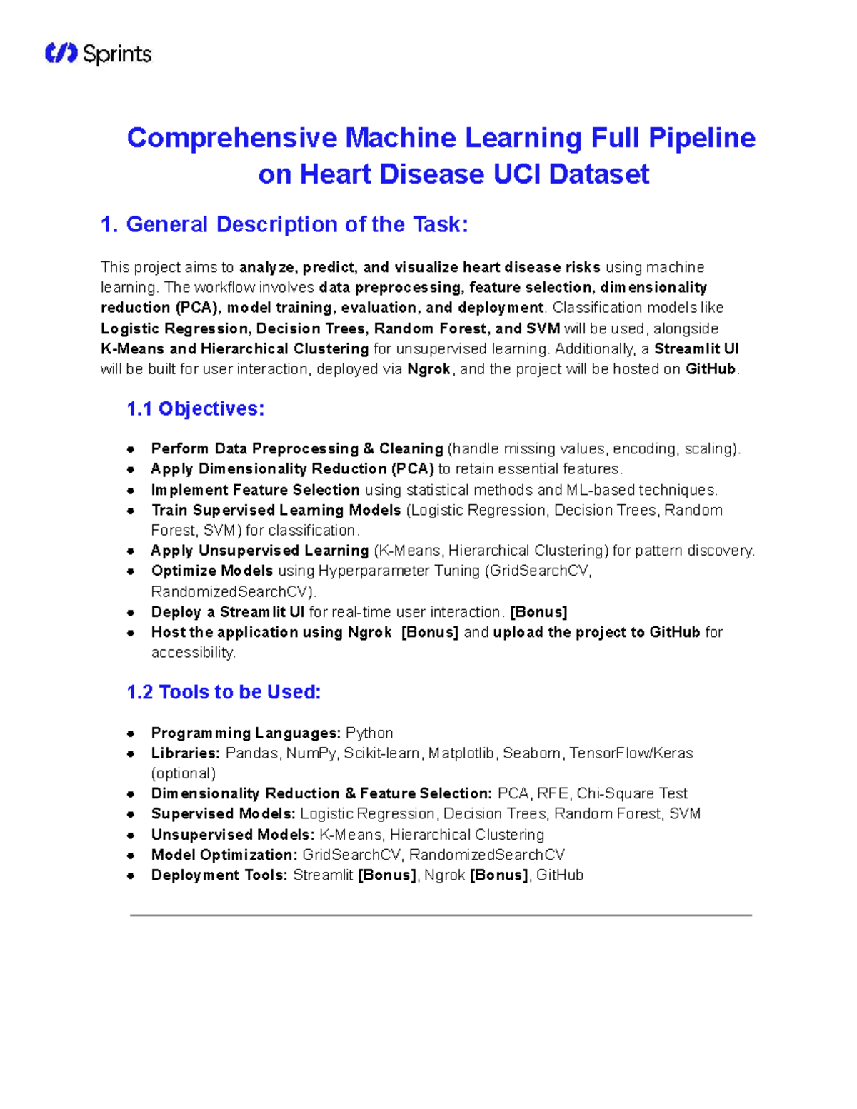 Comprehensive ML Pipeline for Heart Disease Prediction (CS101) - Studocu