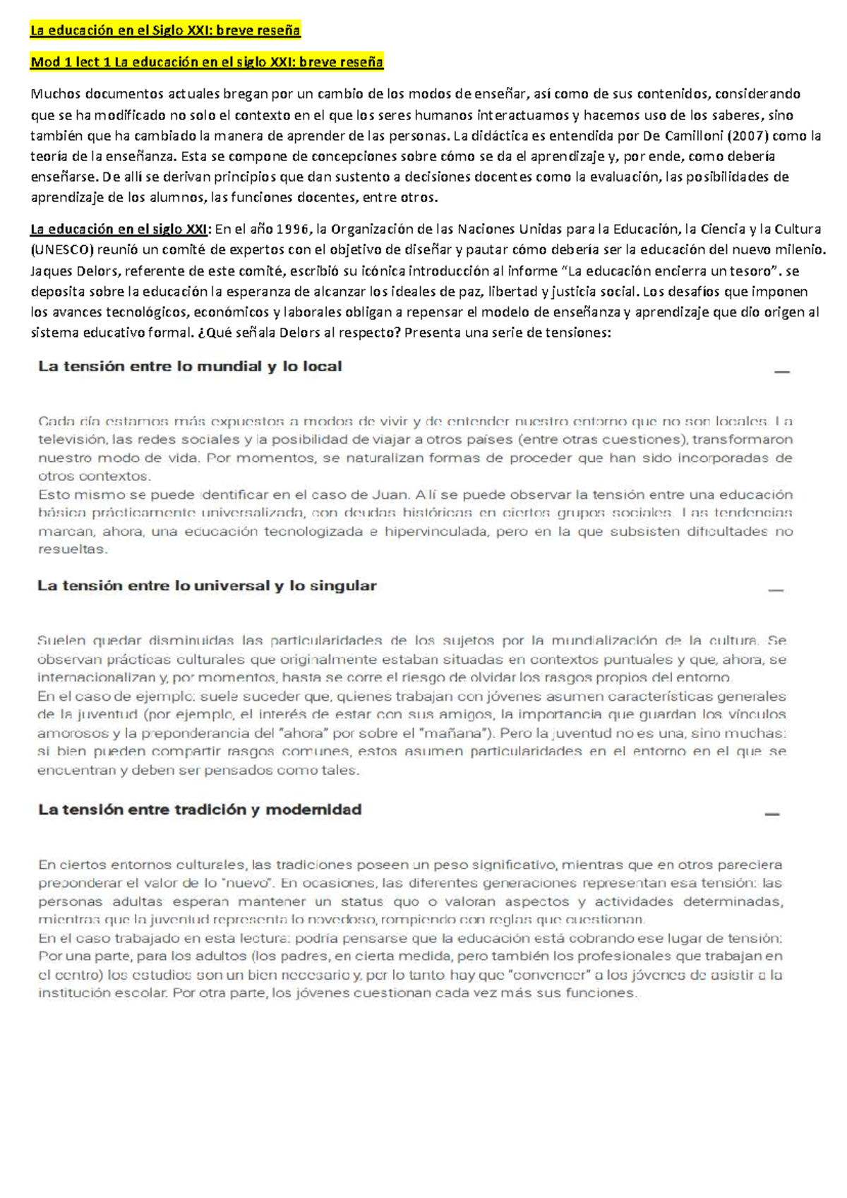 LAS Nuevas Didácticas Educativas: Mod 1 y Mod 2 Resumen y Análisis - Studocu