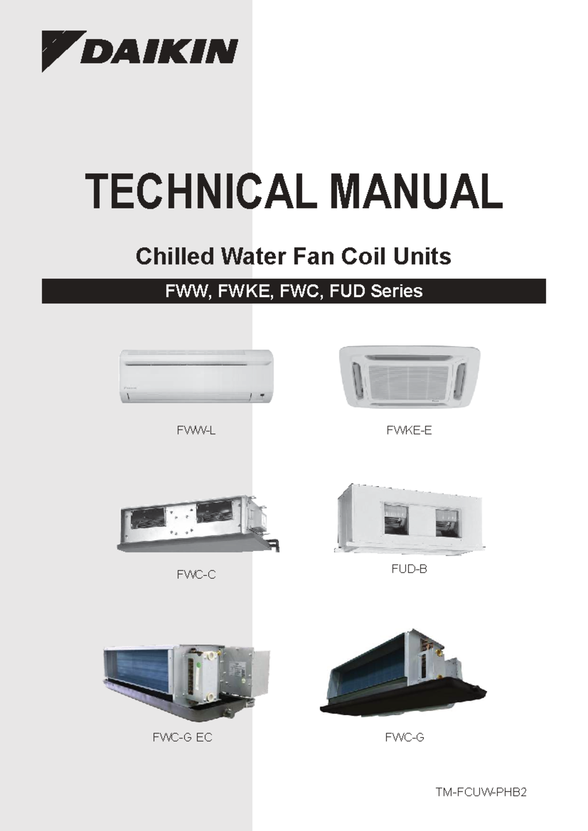 Daikin Installation Manual For Chilled Water Fan Coil Units Fww, Fwke