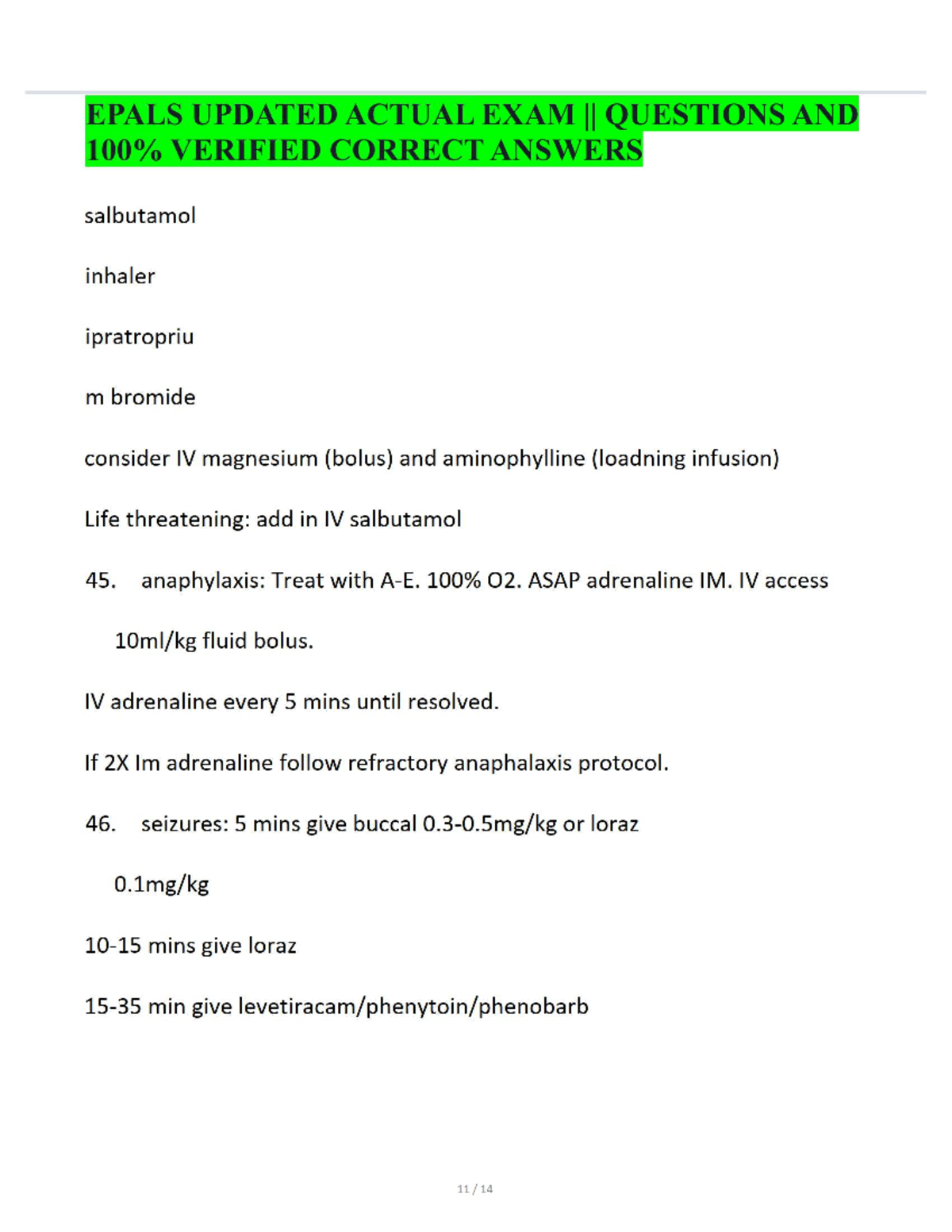 EPALS 2023 Updated Exam II Questions & Verified Answers - Studocu