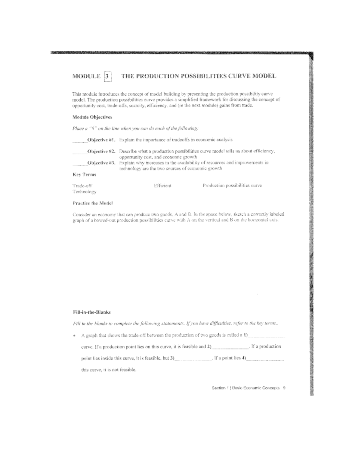 SF5 S1M3 - Production Possibilities Curve Model Overview - Studocu