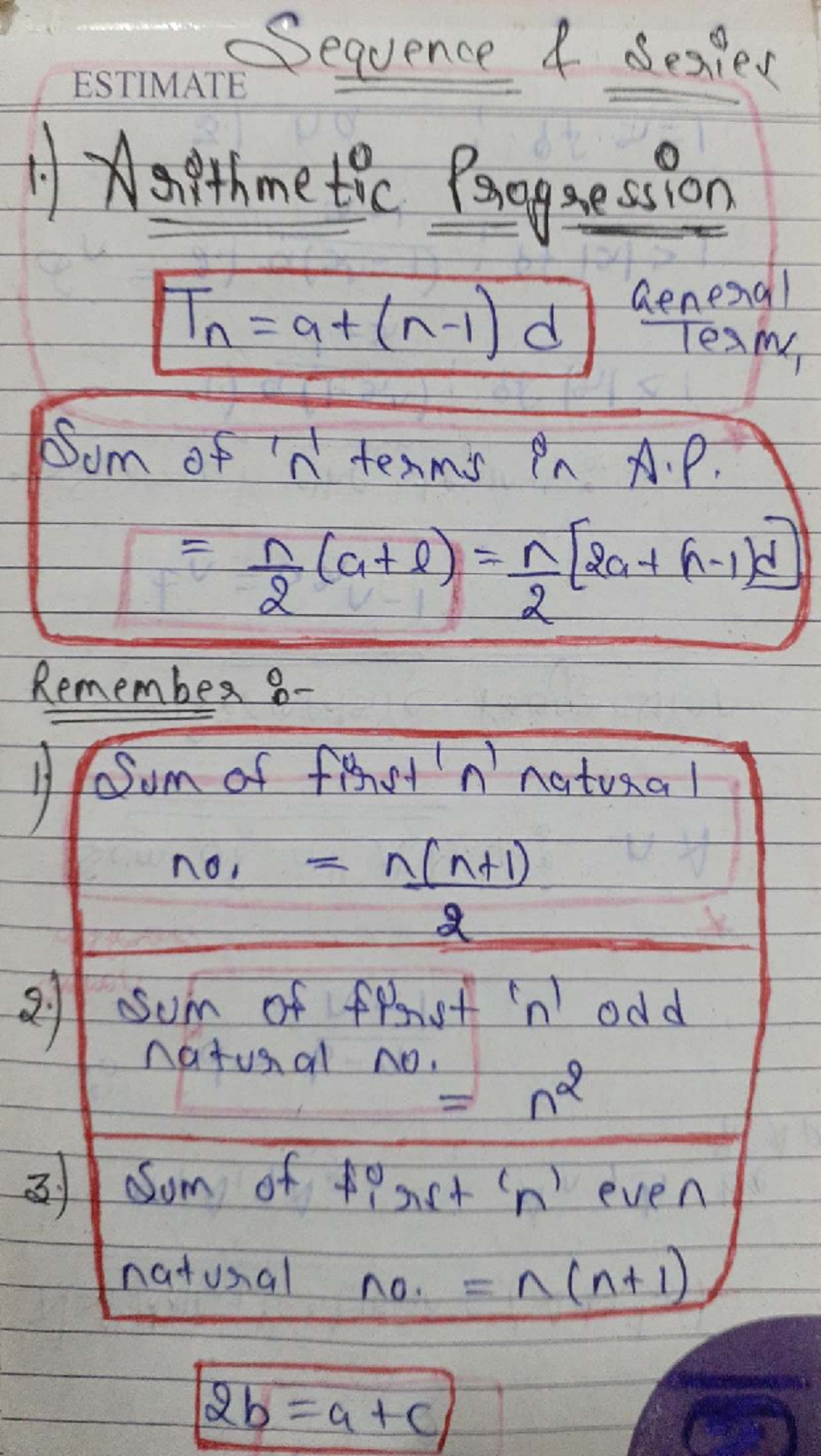 Class 11 JEE Maths: Sequence and Series Short Notes - Studocu