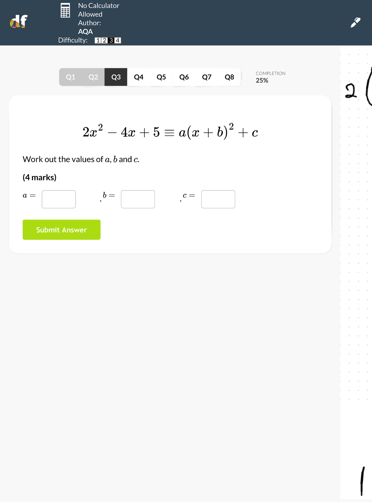 Dr Frost Learning - Practice math questions - Q1 Q2 Q3 Q4 Q5 Q6 Q7 Q ...