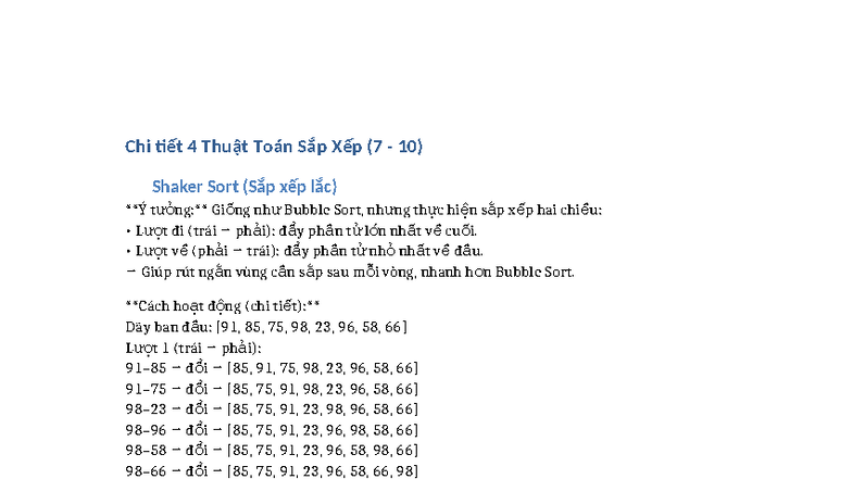 Chi tiết 4 Thuật Toán Sắp Xếp (7 10) - Shaker, Binary, Heap, Merge ...