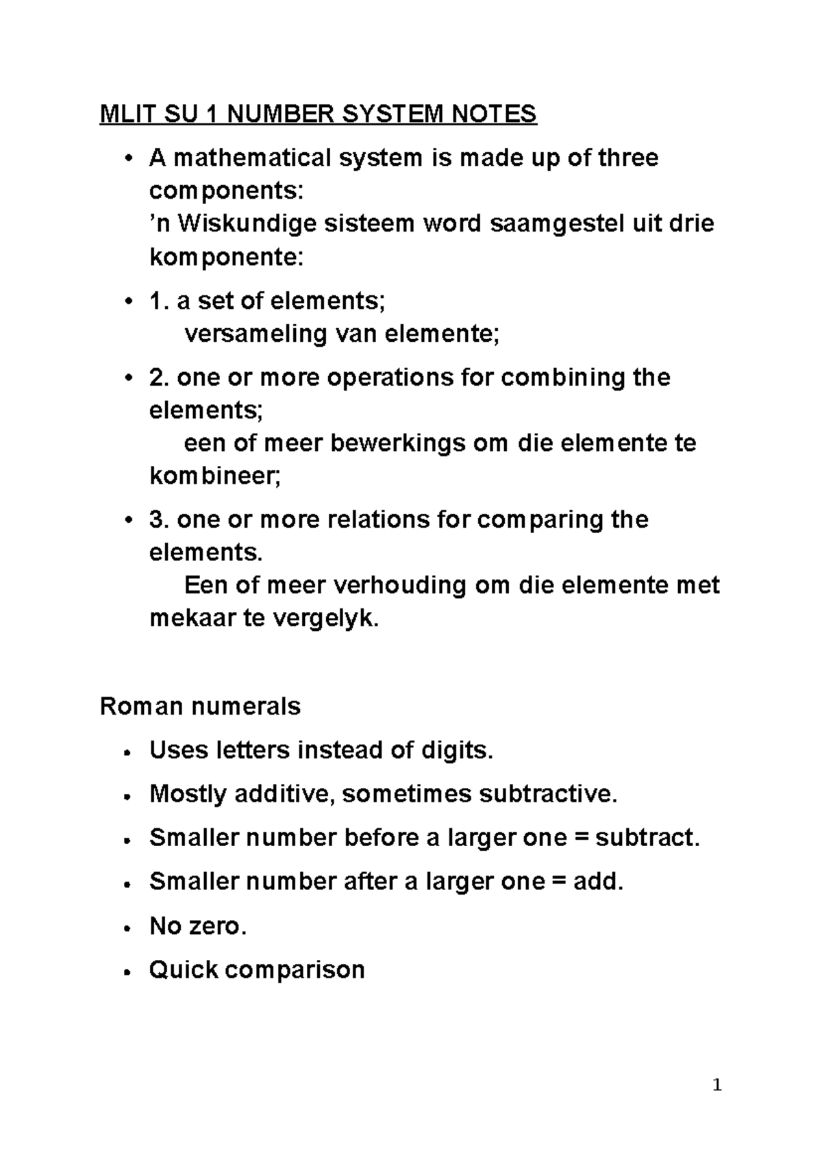MLIT SU 1 Number System Study Notes: Cultural Significance of Numbers ...