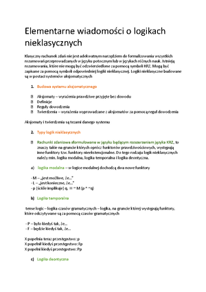 Semiotyka - Logika - SEMIOTYKA SYNTAKTYKA analiza składni wypowiedzi ...