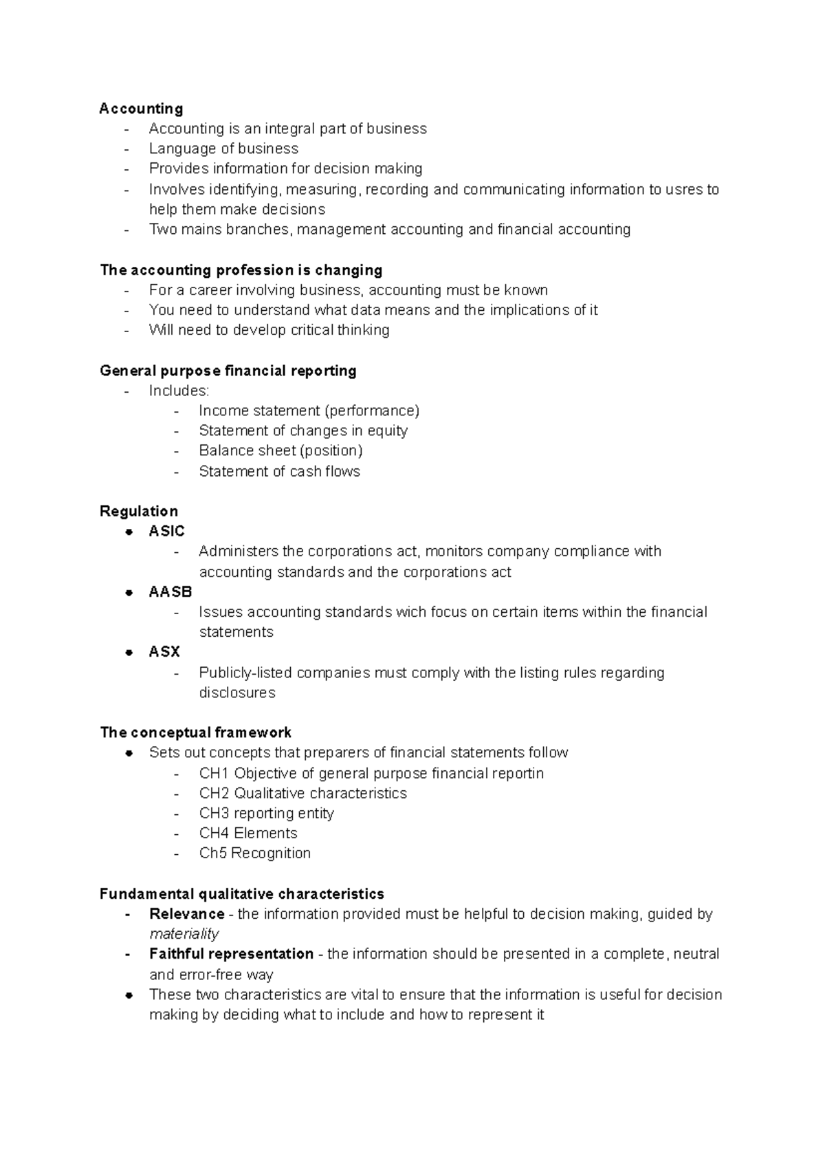 Accounting Review Notes: Comprehensive Overview of Key Concepts - Studocu