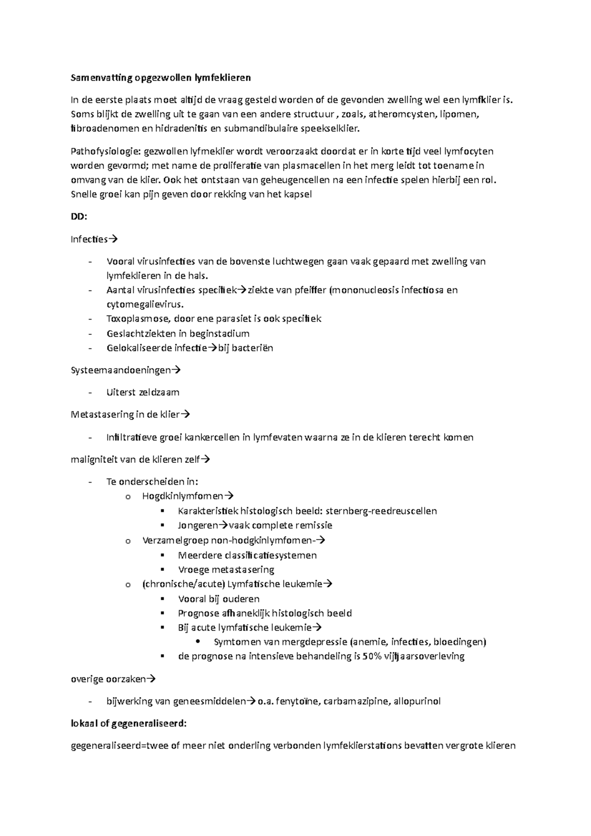 Samenvatting: Vergrote Lymfeklieren en Gerelateerde Aandoeningen ...