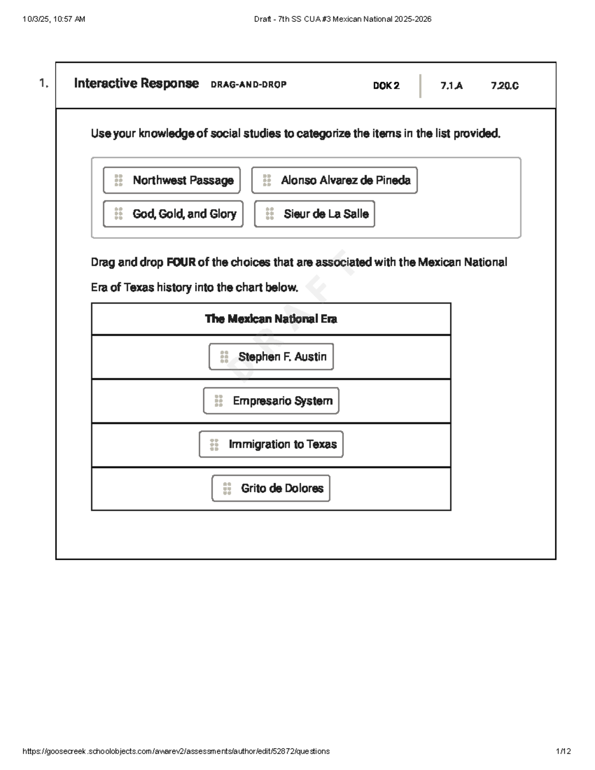7th SS CUA #3: Mexican National Era Review & Study Guide 2025-2026 ...