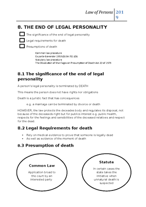 1 The Meaning of Legal Personality - Law Of Persons 2019 1. THE MEANING ...