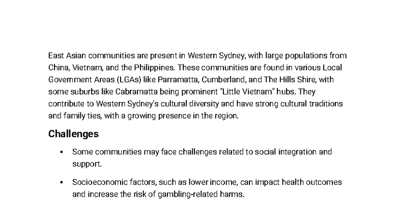 East Asian communities are present in Western Sydney - These ...