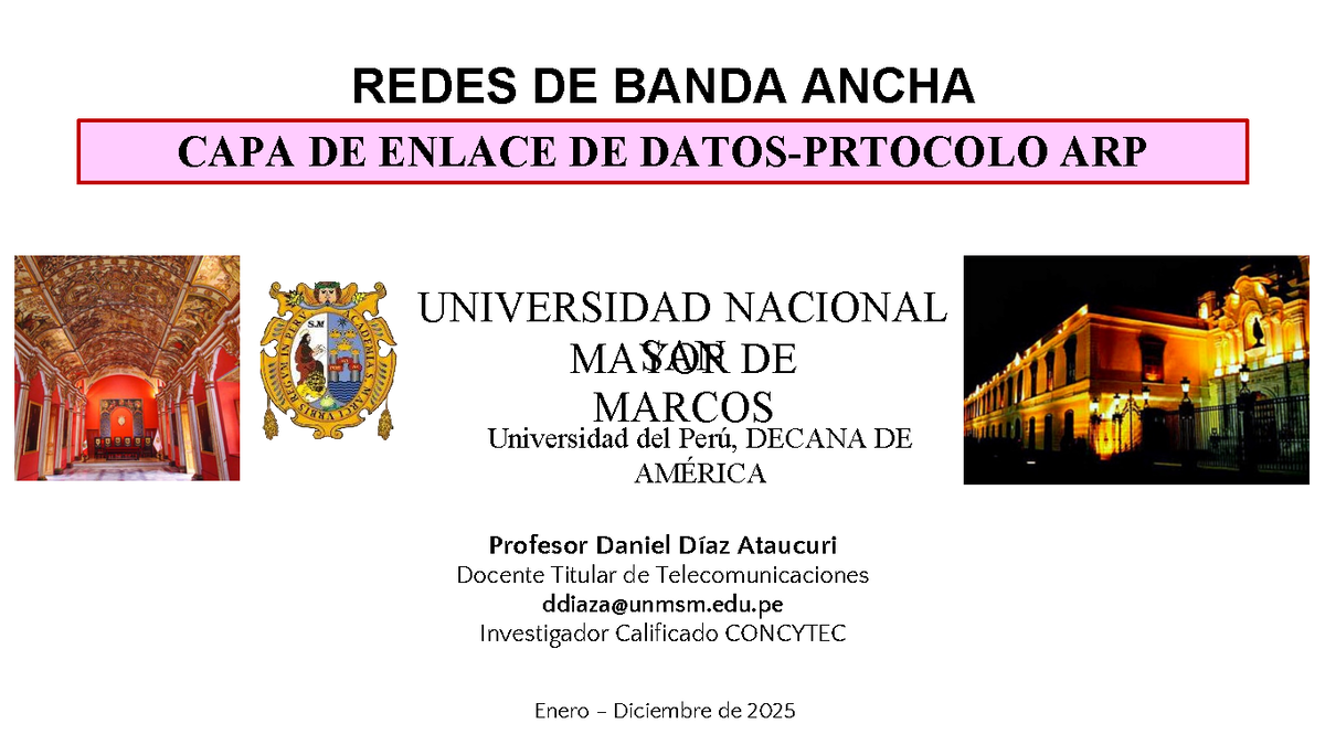 CAPA DE ENLACE DE DATOS: PROTOCOLO ARP - SESIÓN 01 - 2025 - Studocu