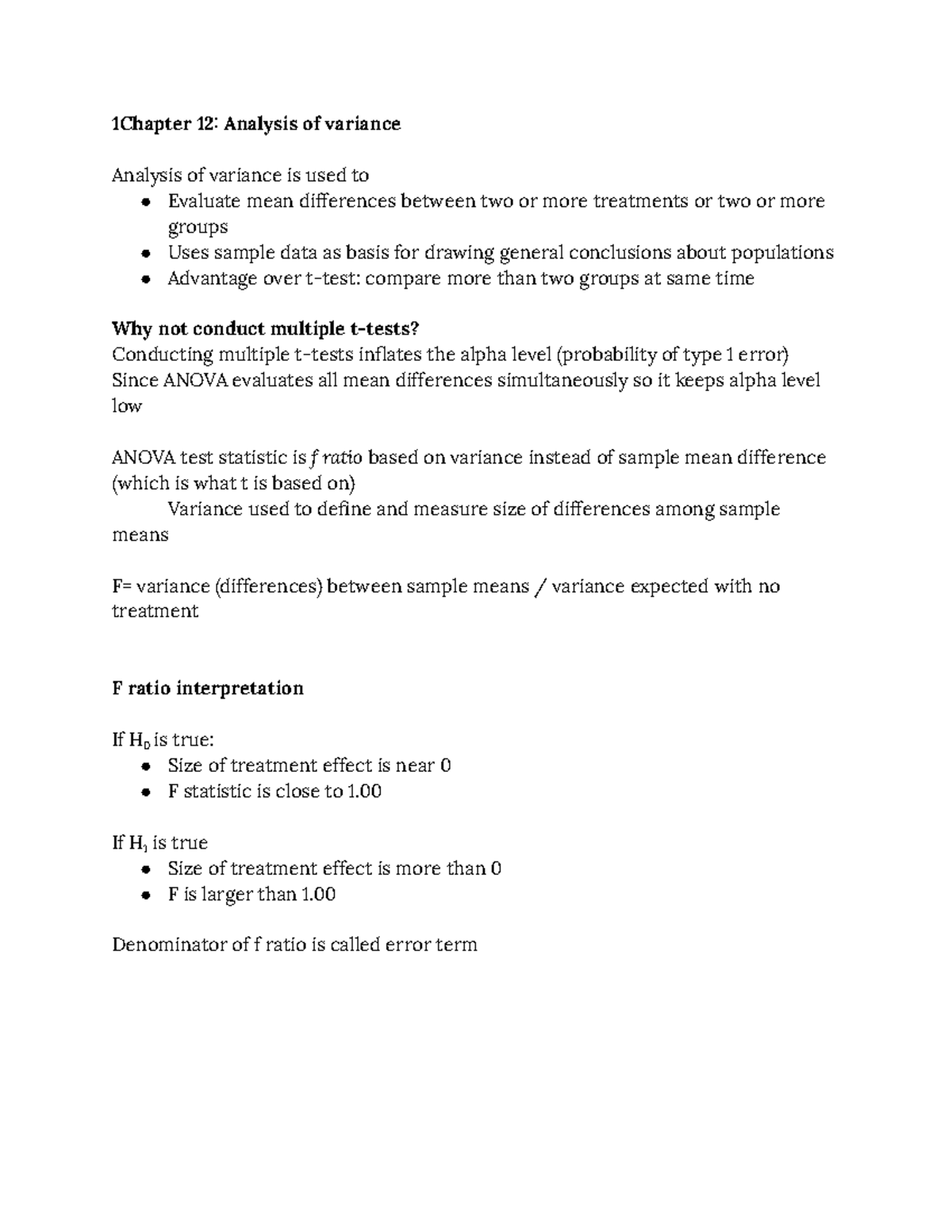 Ch 12-15 3301 - Psychological Statistics 3301 - 1Chapter 12 Analysis of variance Analysis of ...