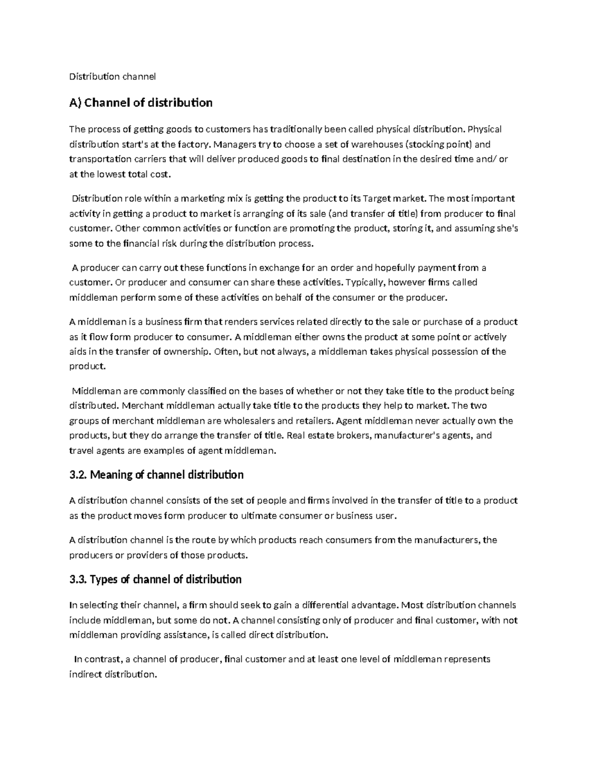Types of Intermediaries in Indirect Distribution Channels Analysis ...