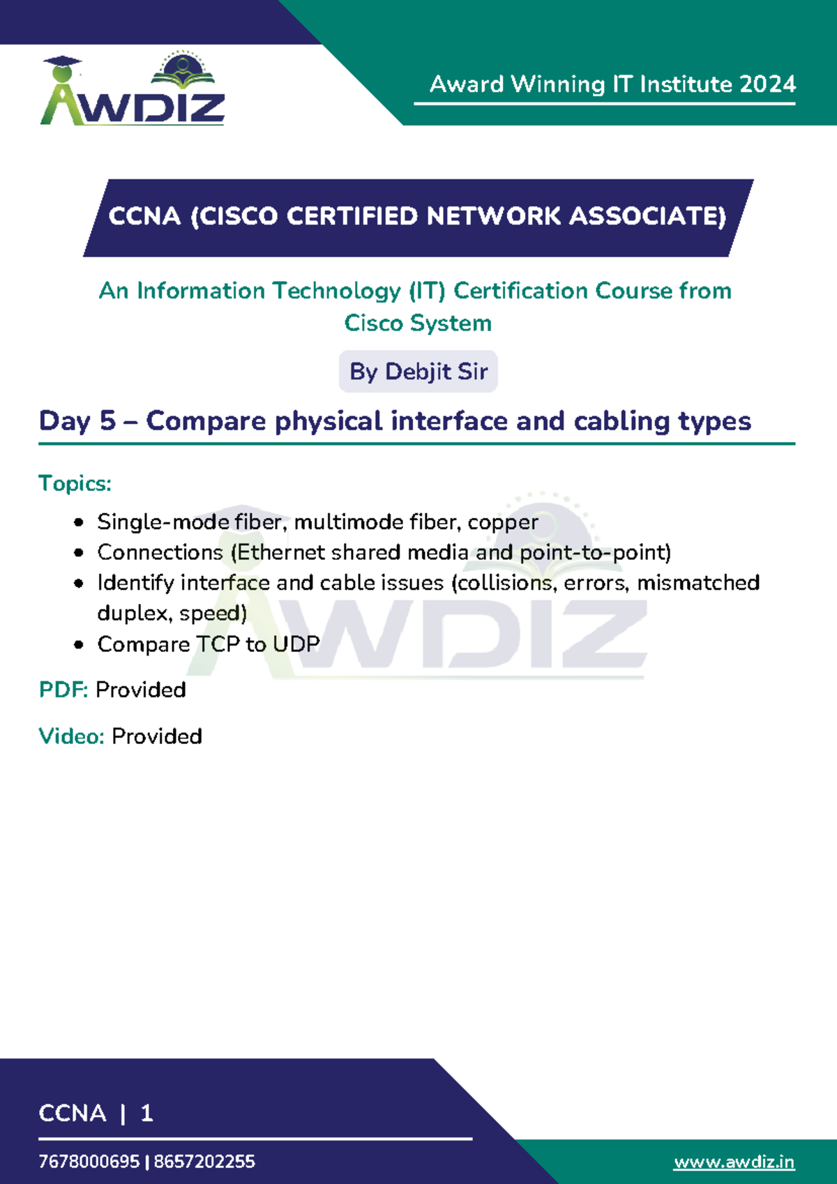 CCNA Day-5 - lecture notes for network engineer basics - CCNA (CISCO ...