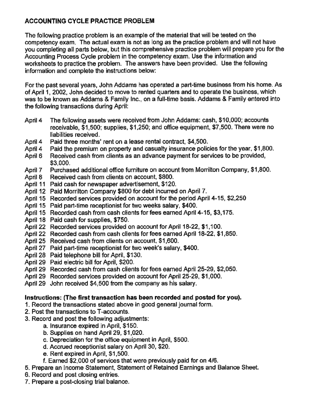 Accounting-Practice Exam Study Guide 2015: Cycle Transactions Explained ...