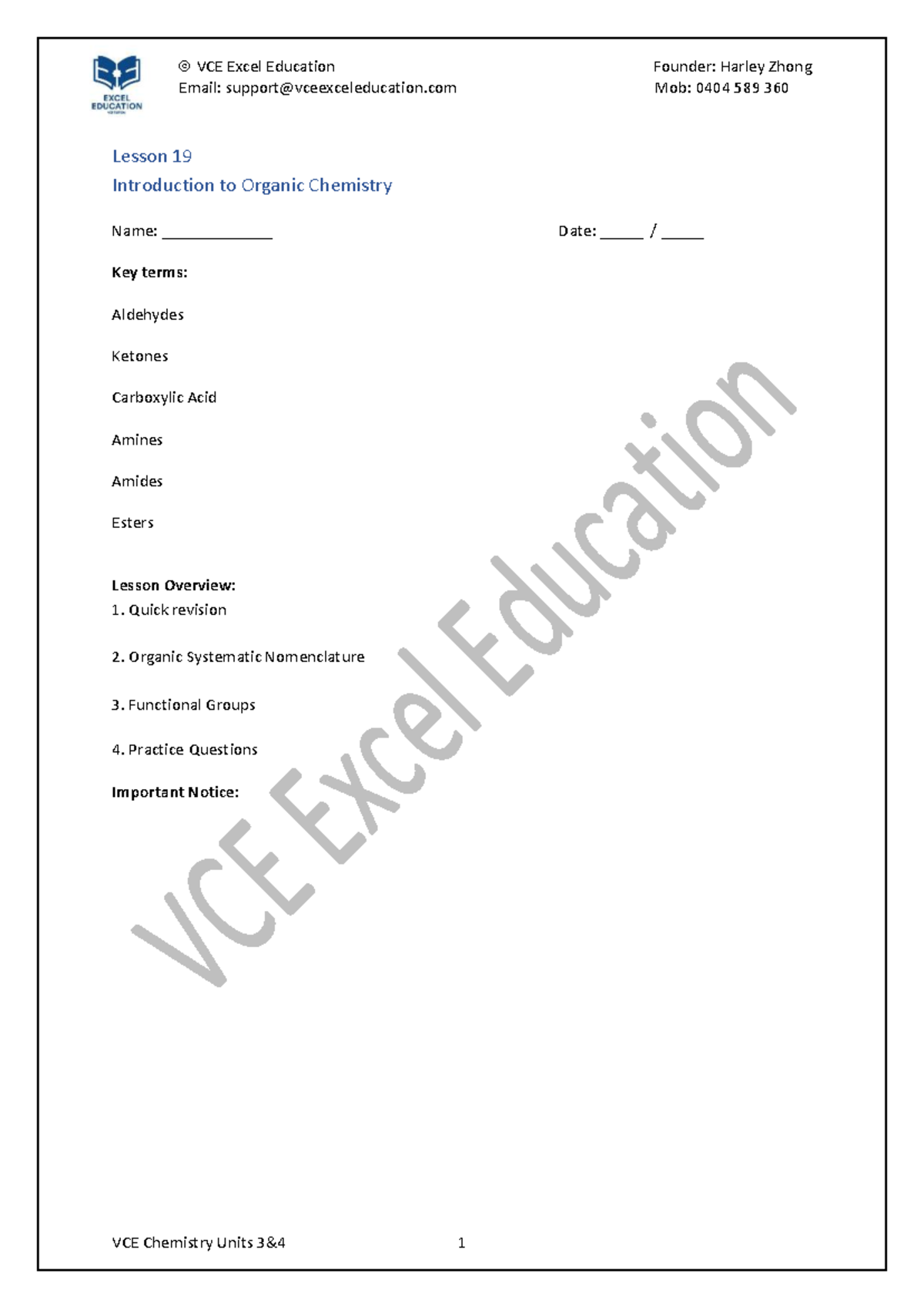 SC Lesson 19: Introduction to Organic Chemistry Concepts and Practice ...